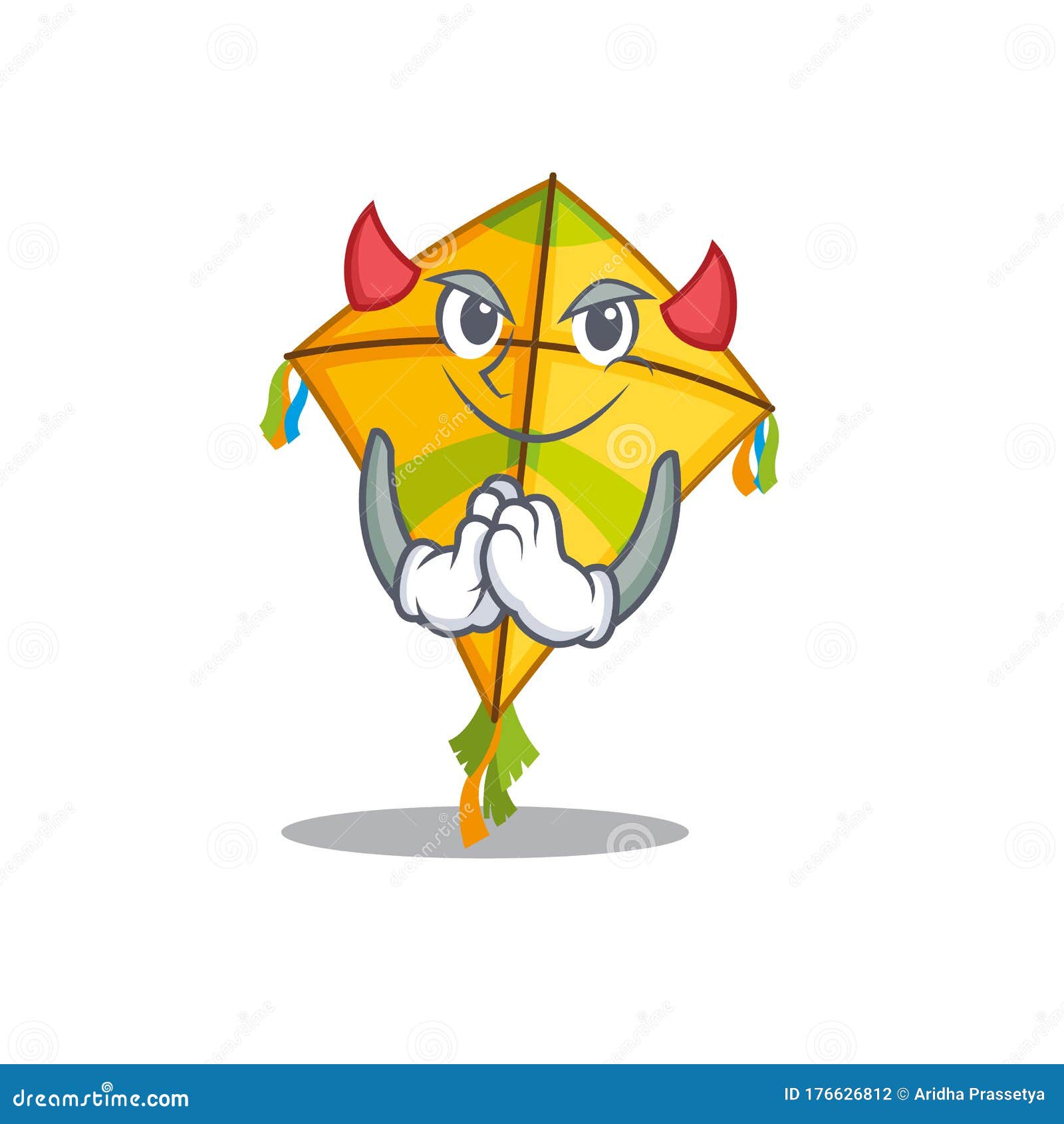 A Picture of Kite in Devil Cartoon Design Stock Vector - Illustration ...