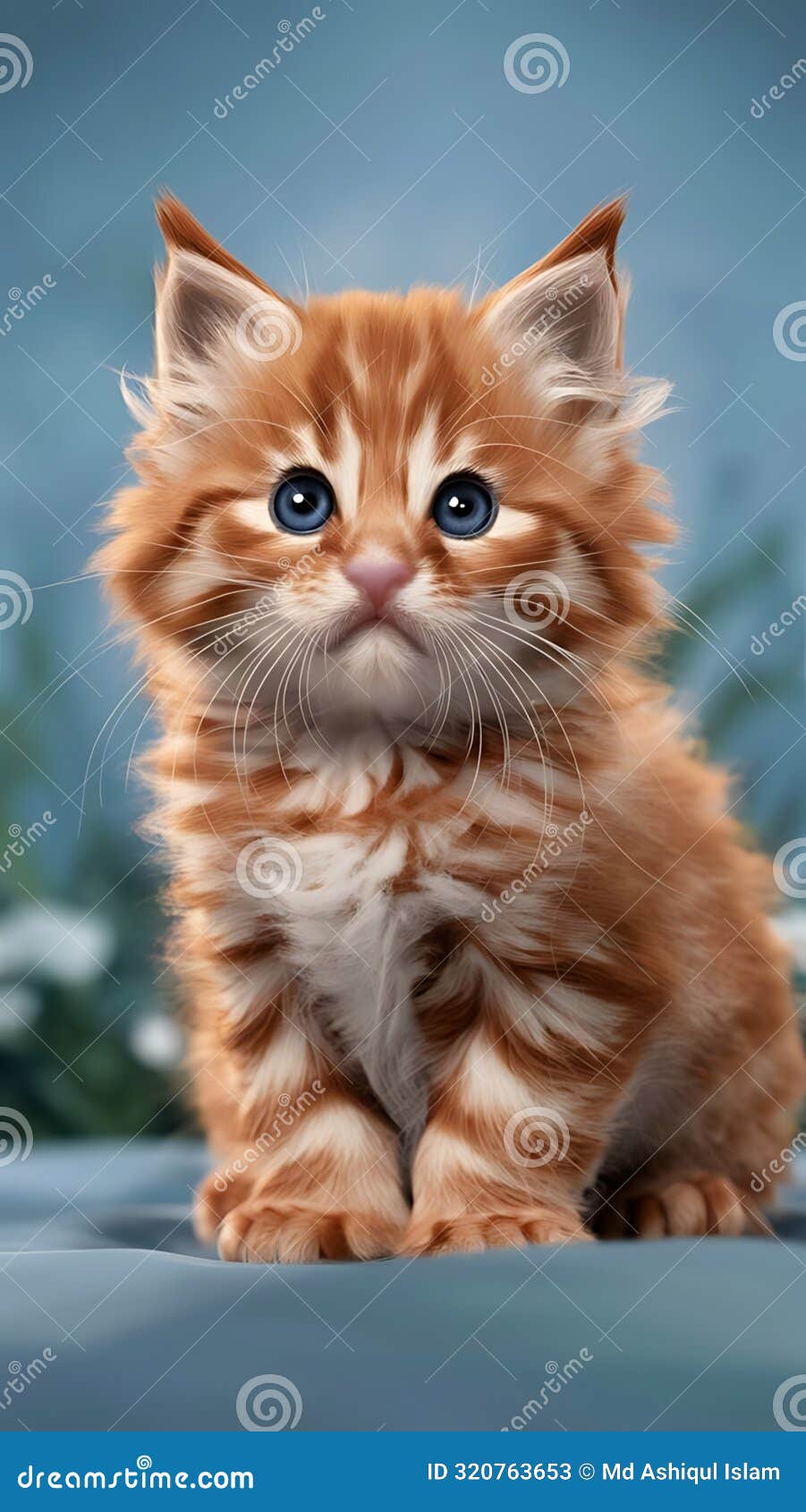 A Picture of a Kitten with a Sad Expression Stock Illustration ...