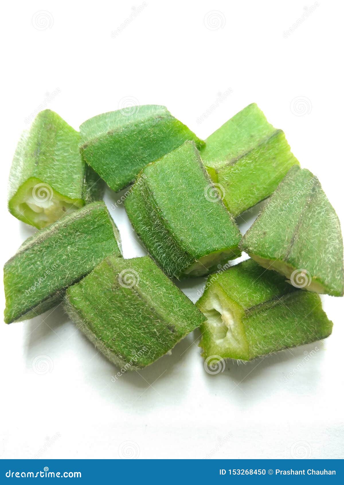 A picture of ladyfinger , stock photo. Image of isolated - 153268450