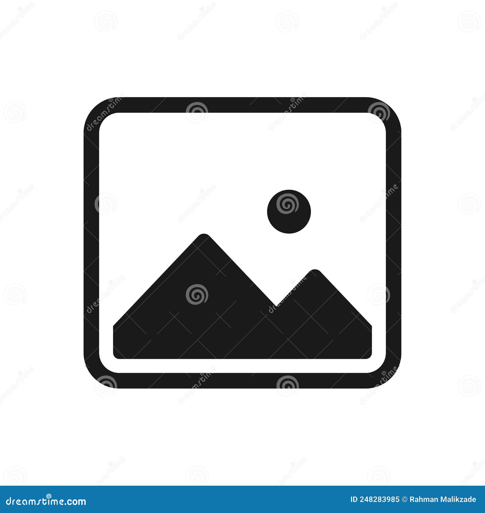 Picture Landscape Icon. Gallery or Image Vector Illustration Stock ...