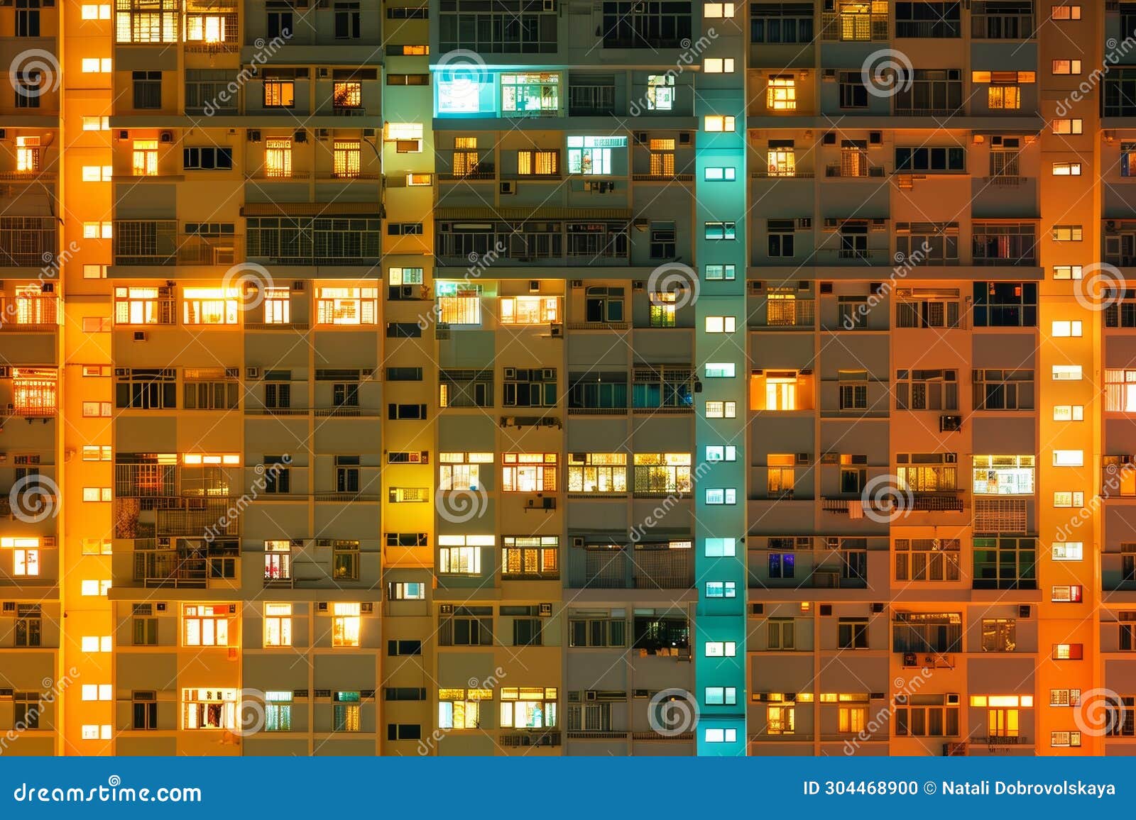 A Picture of a Large Building with Many Window,pattern Stock Photo ...