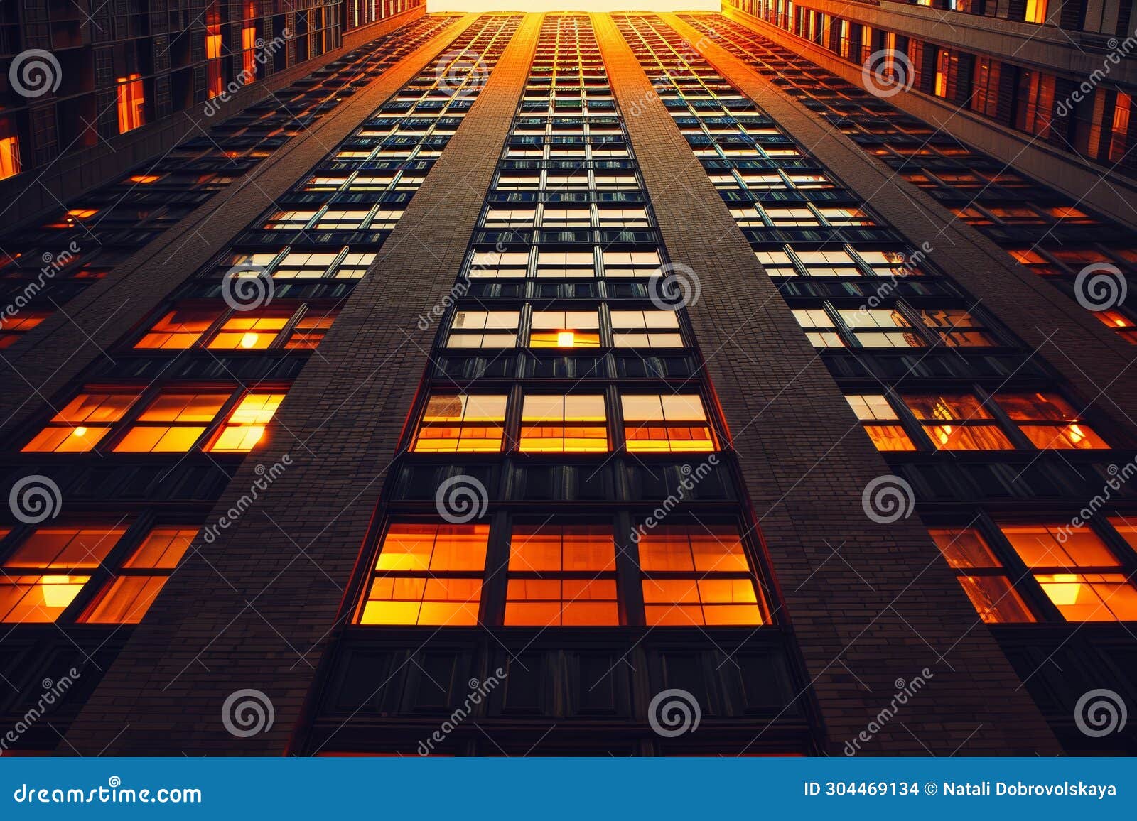 A Picture of a Large Building with Many Window,pattern Stock Photo ...