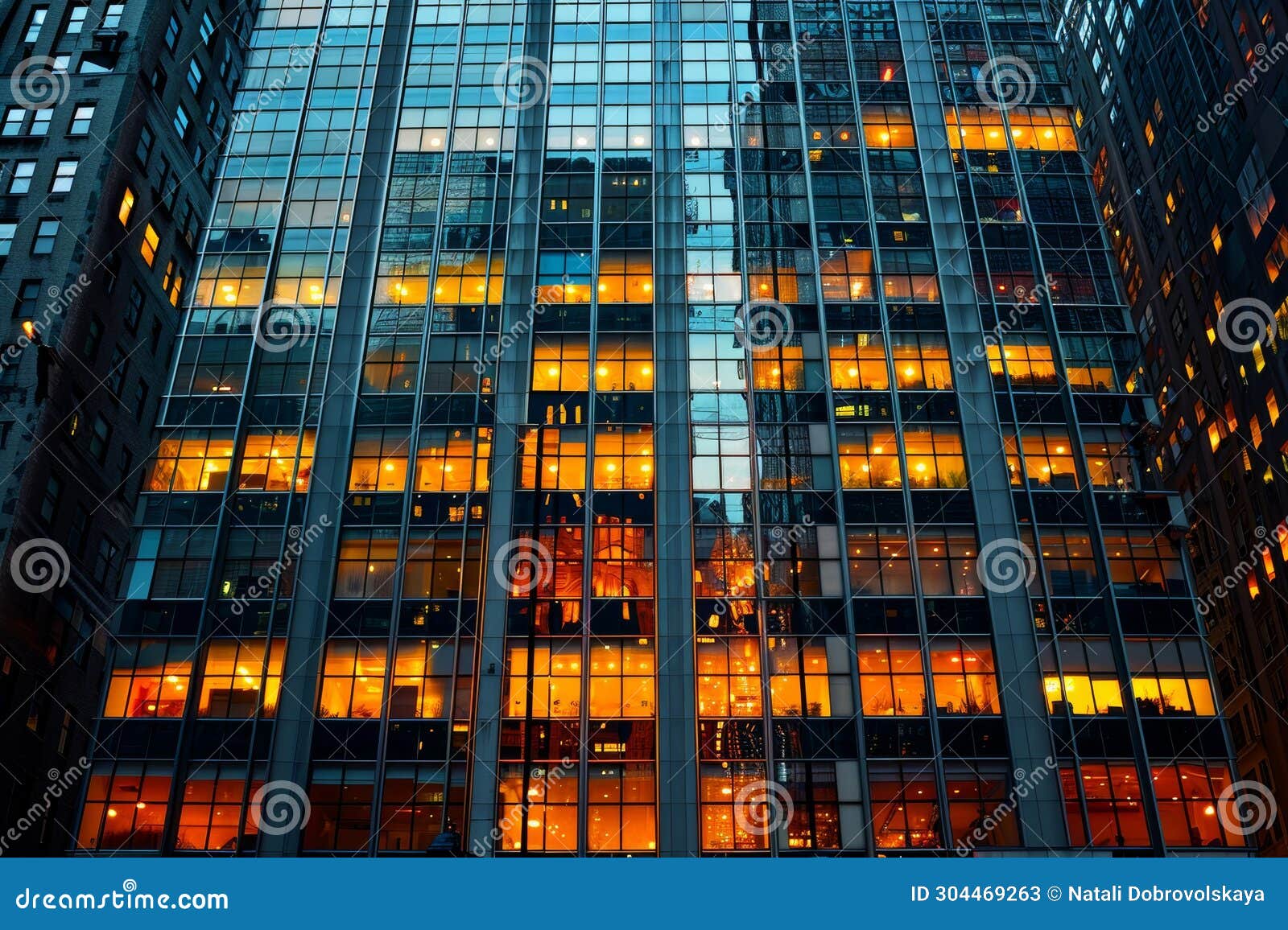 A Picture of a Large Building with Many Window,pattern Stock Image ...
