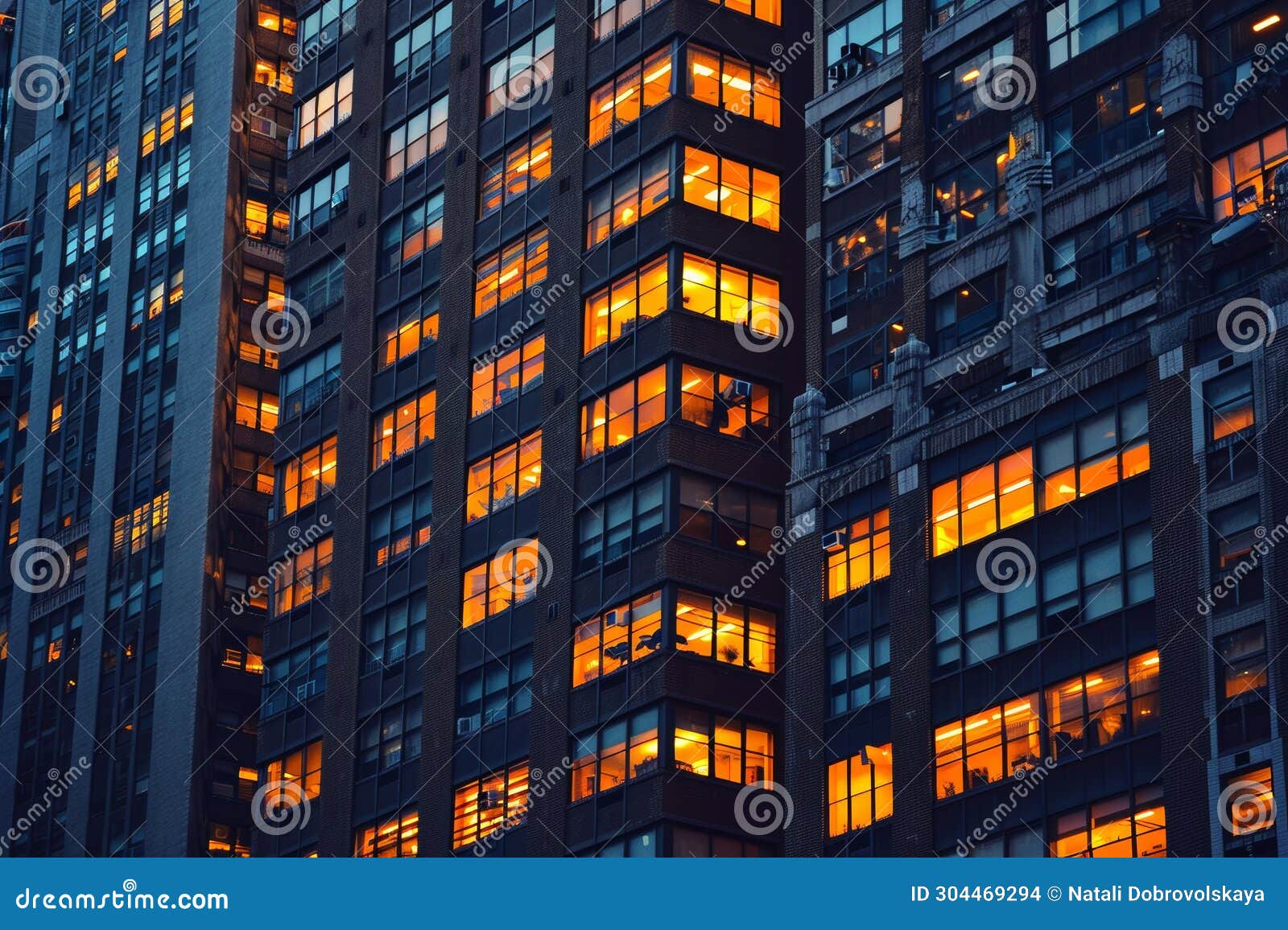 A Picture of a Large Building with Many Window,pattern Stock Photo ...
