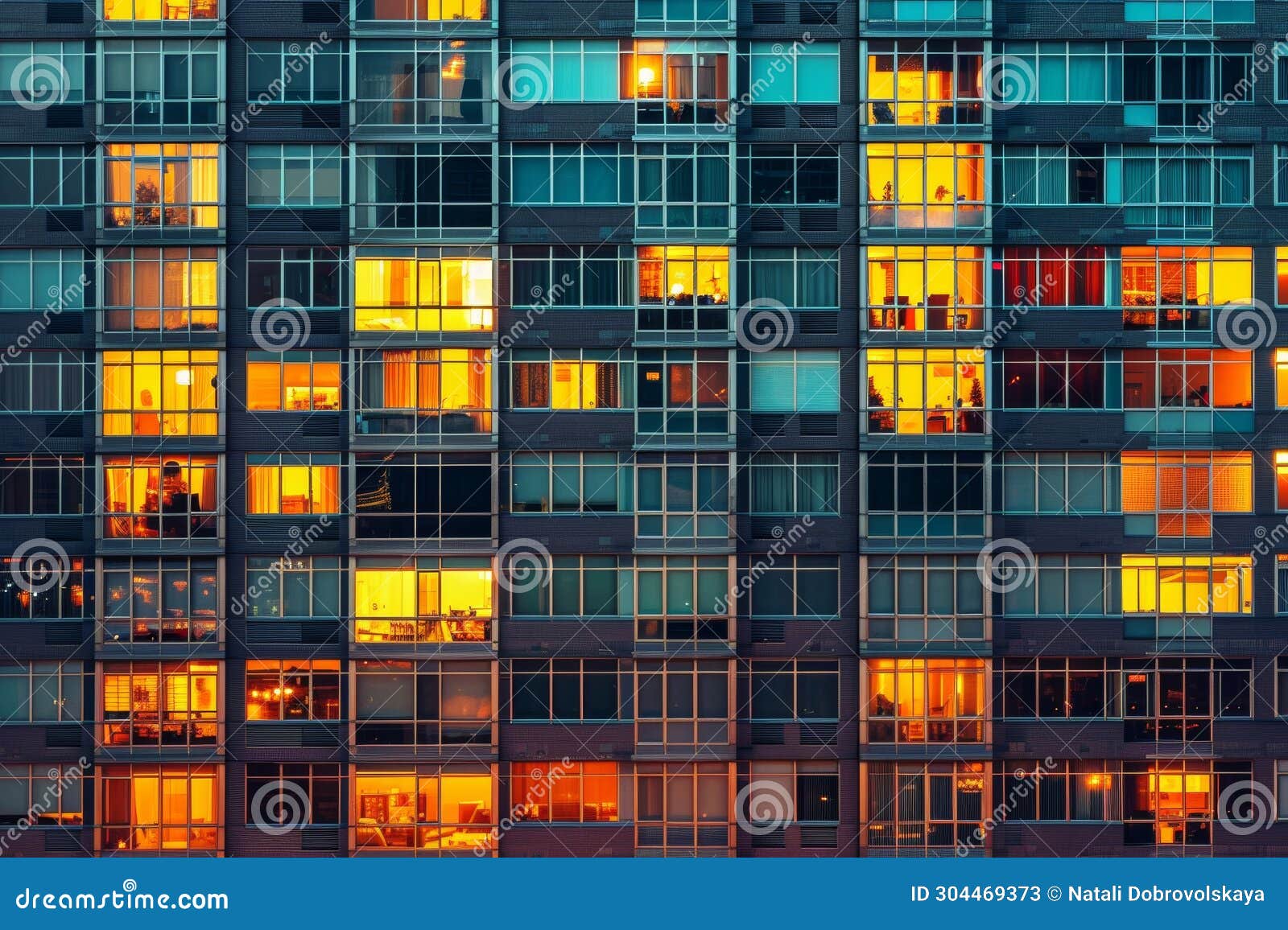 A Picture of a Large Building with Many Window,pattern Stock Image ...