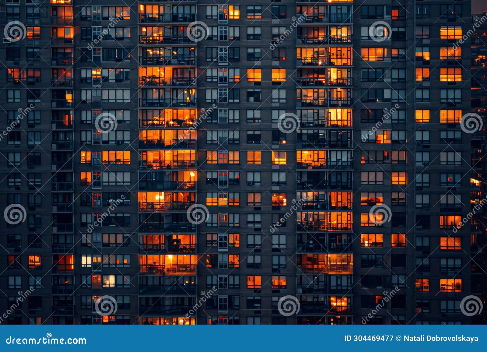 A Picture of a Large Building with Many Window,pattern Stock Image ...