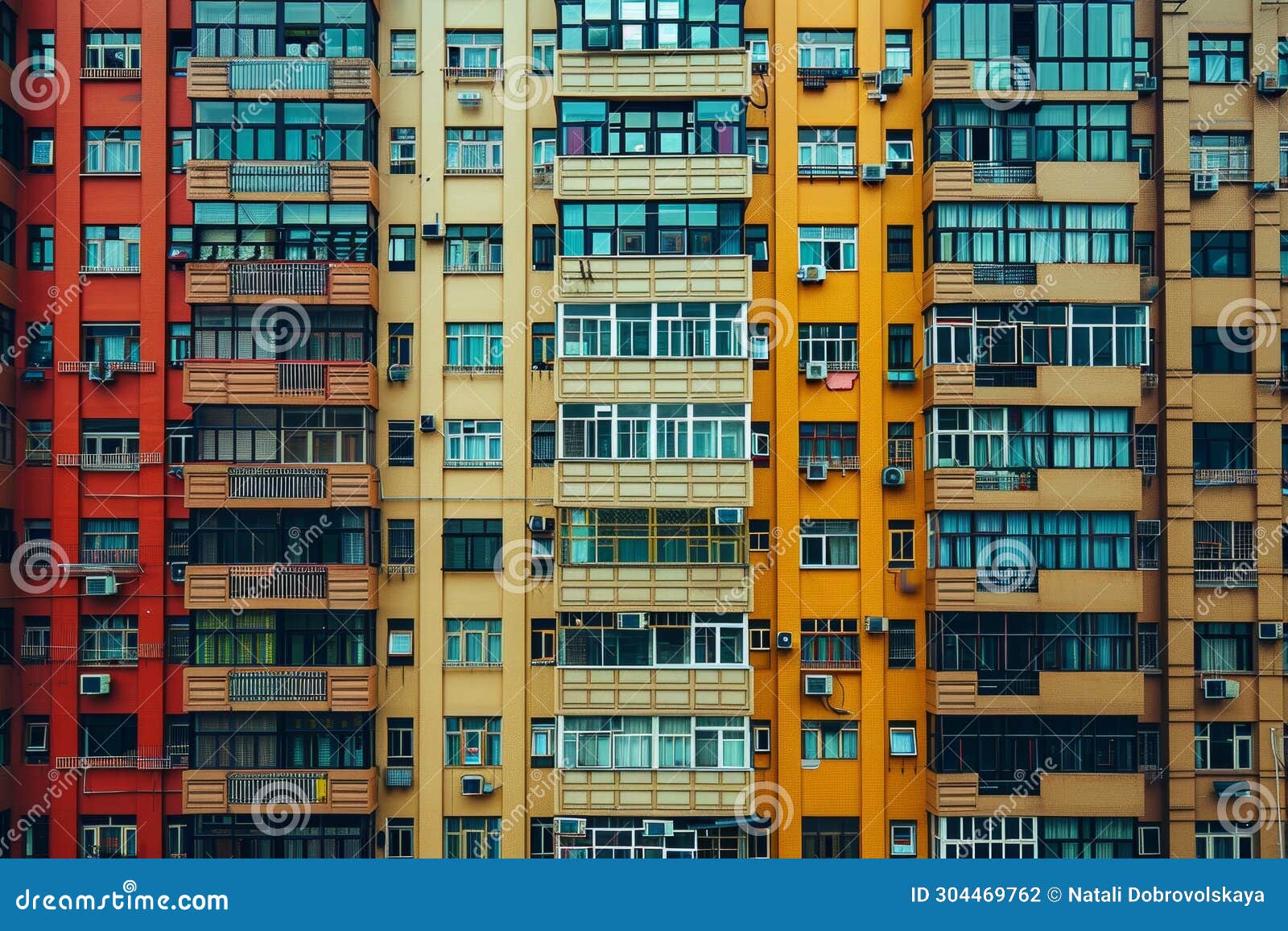 A Picture of a Large Building with Many Window,pattern Stock Photo ...