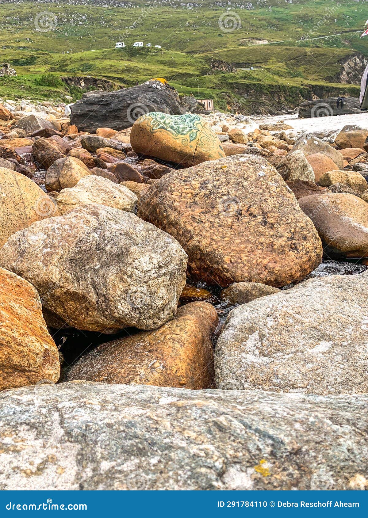 Large Multi Coloured Rocks in River Stream Stock Photo - Image of ...