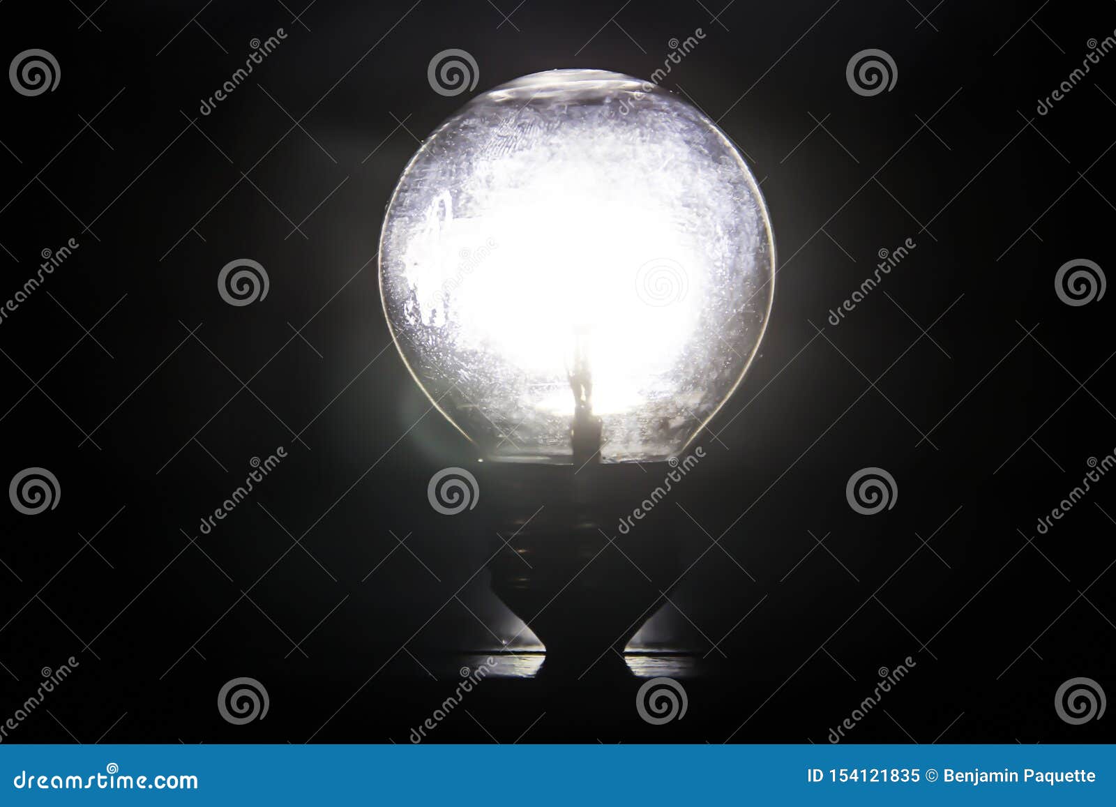 Lightbulb in Front of a Spotlight Stock Image - Image of technology ...