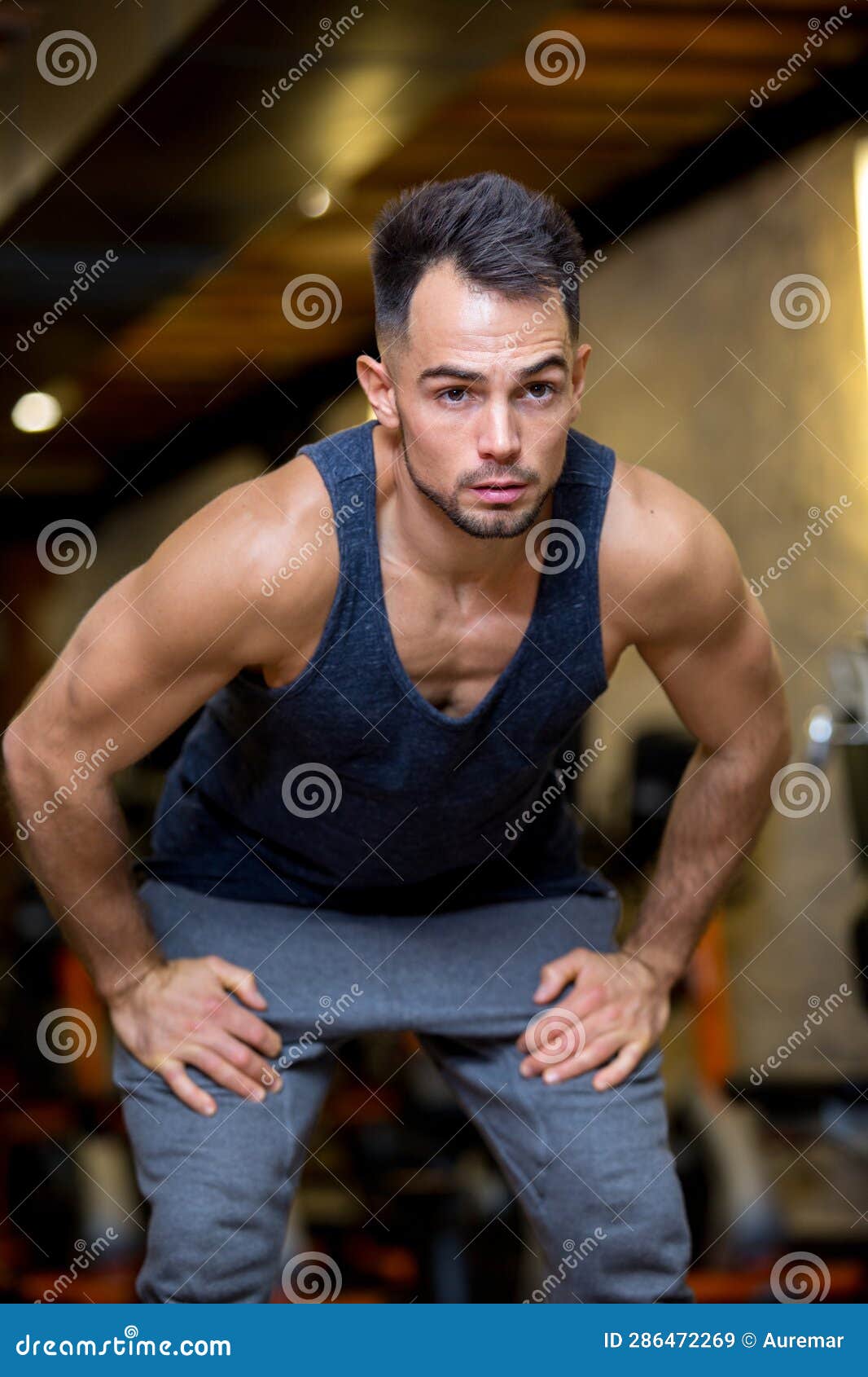 Picture on Man Bending Doing Exercise Stock Image - Image of prevention ...