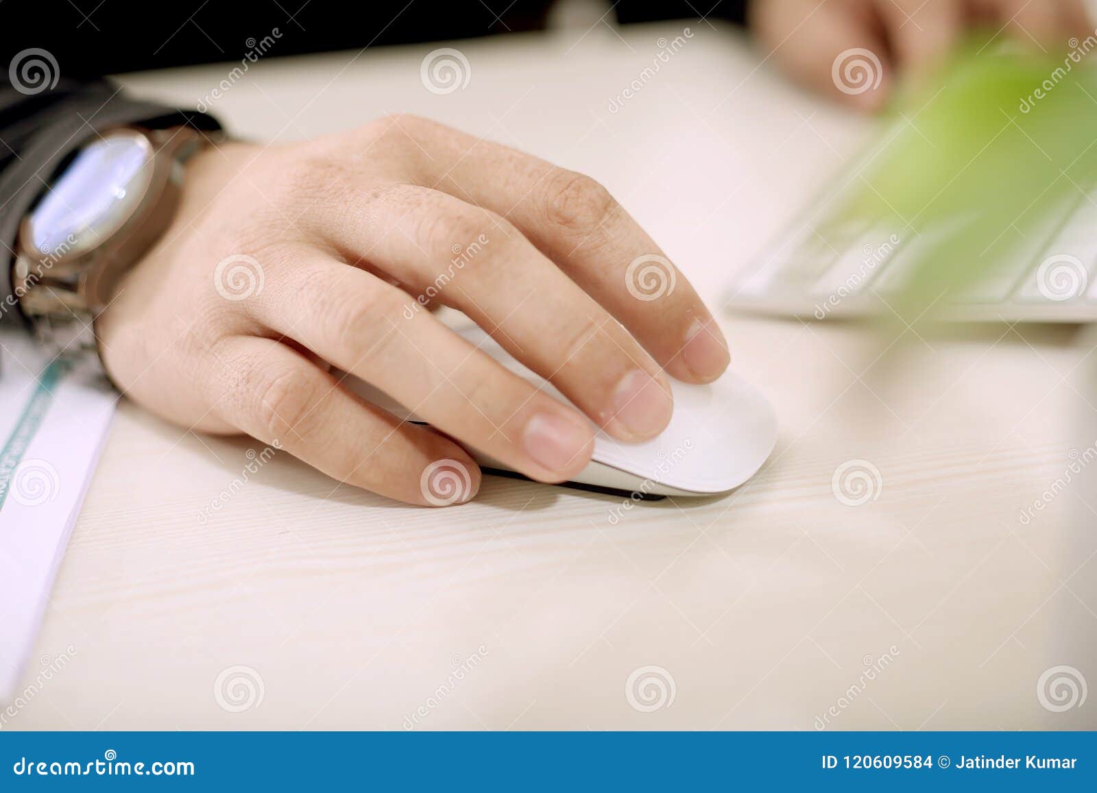Man is Using Wireless Mouse. Stock Photo - Image of concept, adult ...