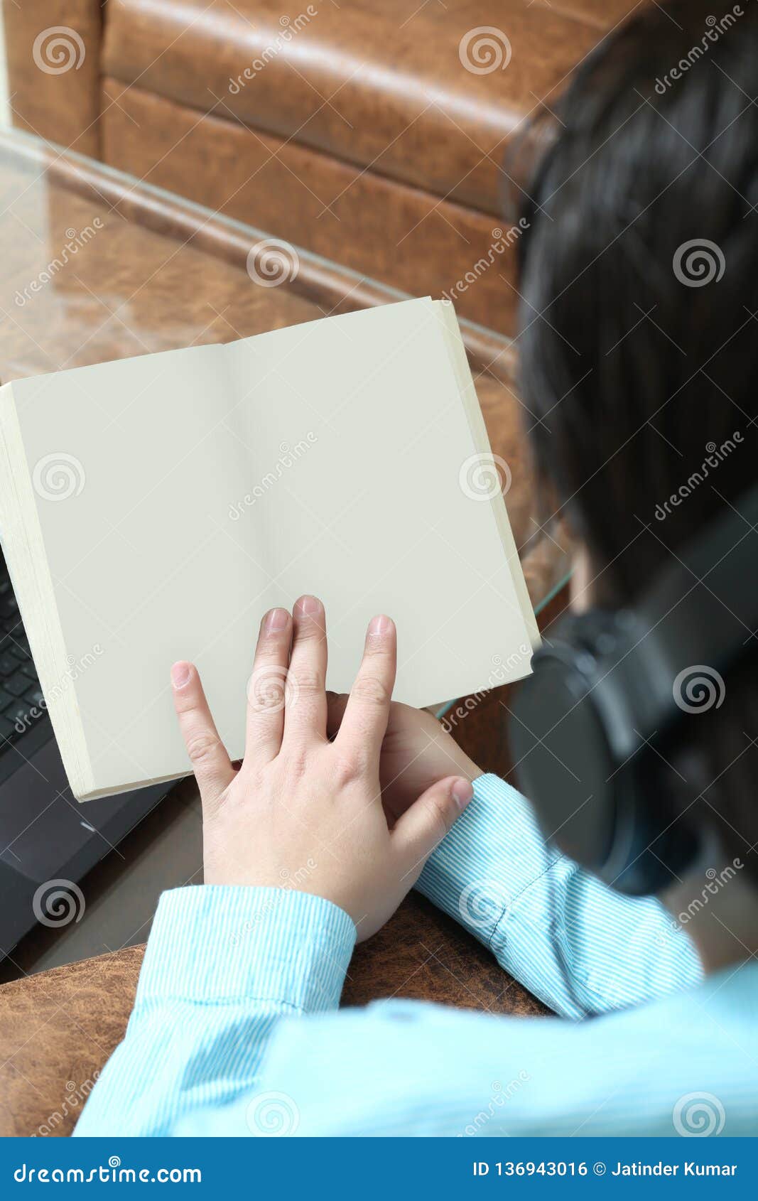 Picture of Man is Holding Book in Hand Stock Photo - Image of human ...