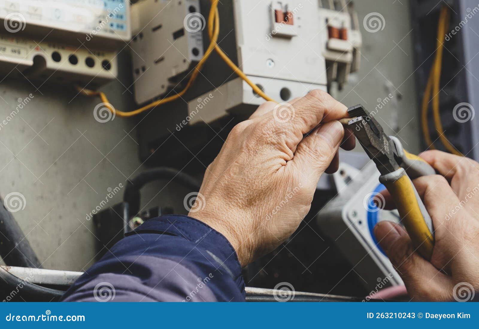 A Picture of a Man Working on Something Stock Image - Image of industry ...