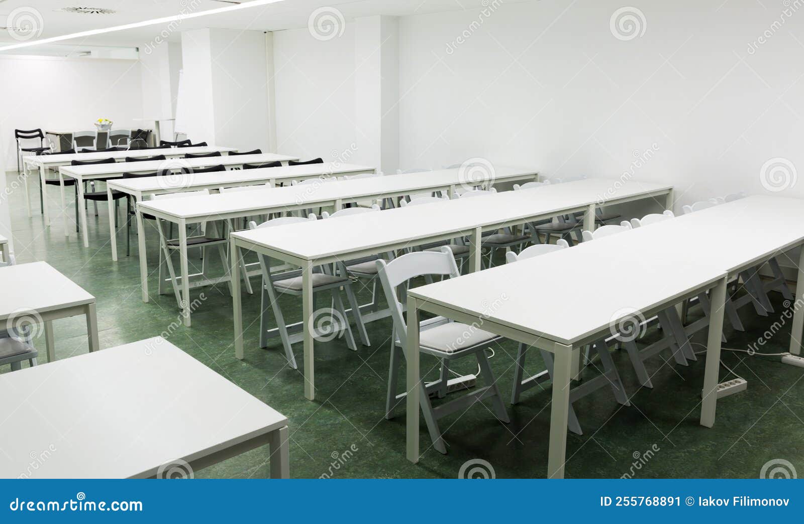 Picture of Many Chairs and Tables in the Presentations Hall Stock Image ...