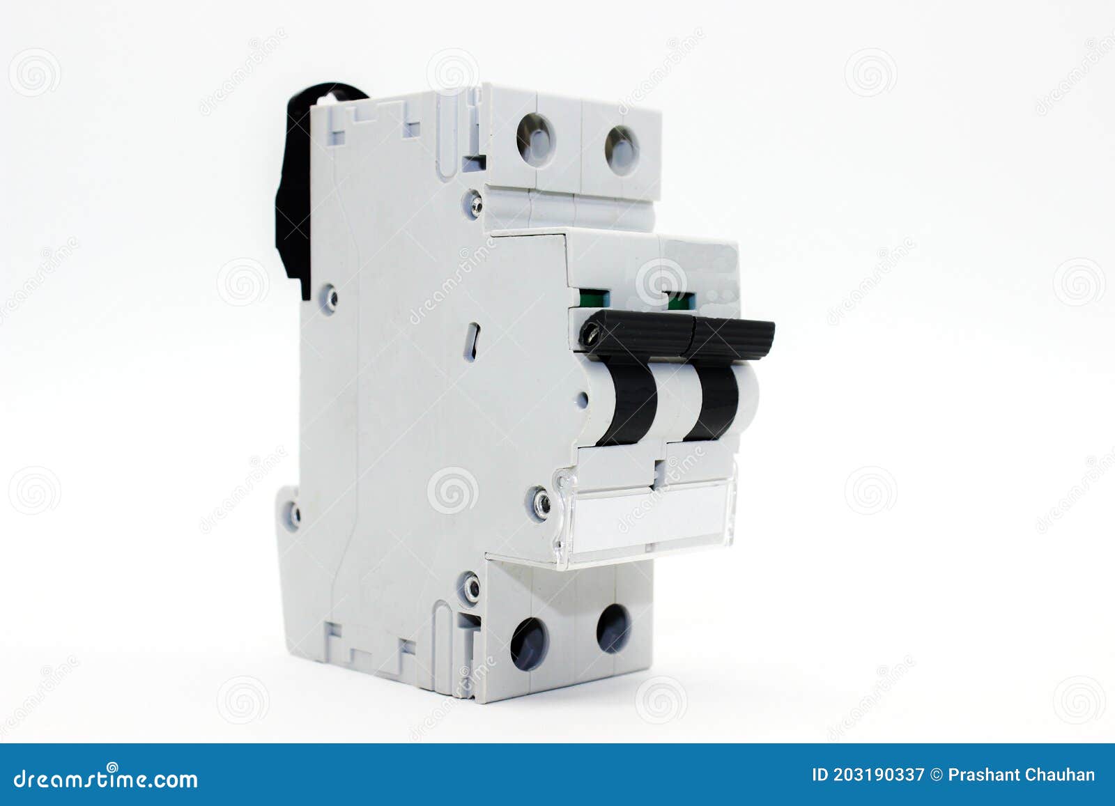 A Picture of MCB Isolated on White Background Stock Image - Image of ...