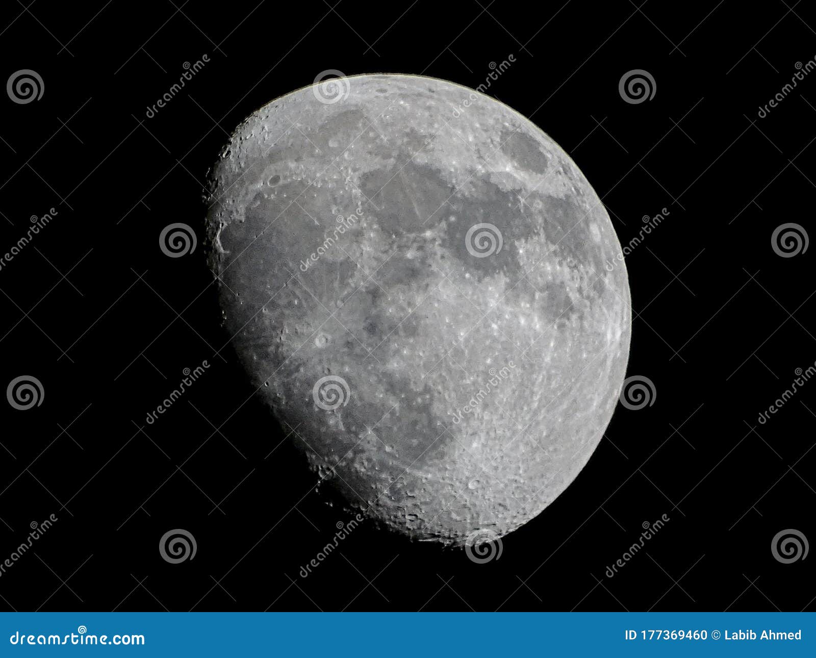 A Picture of Moon Taken in Germany Stock Photo - Image of germany, dark ...