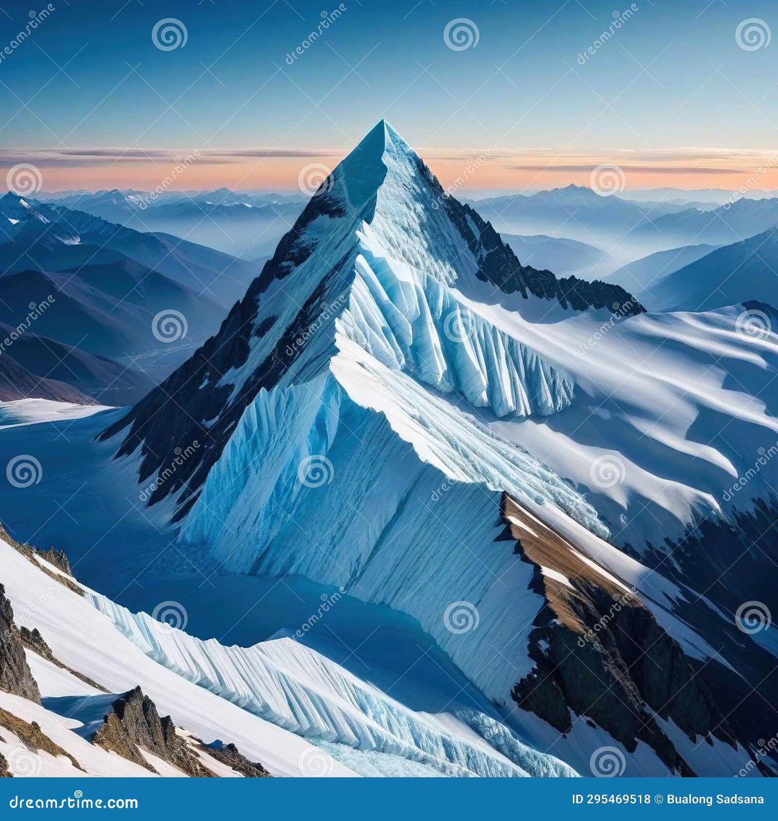 Picture of Mountain with Triangle in Stock Illustration - Illustration ...