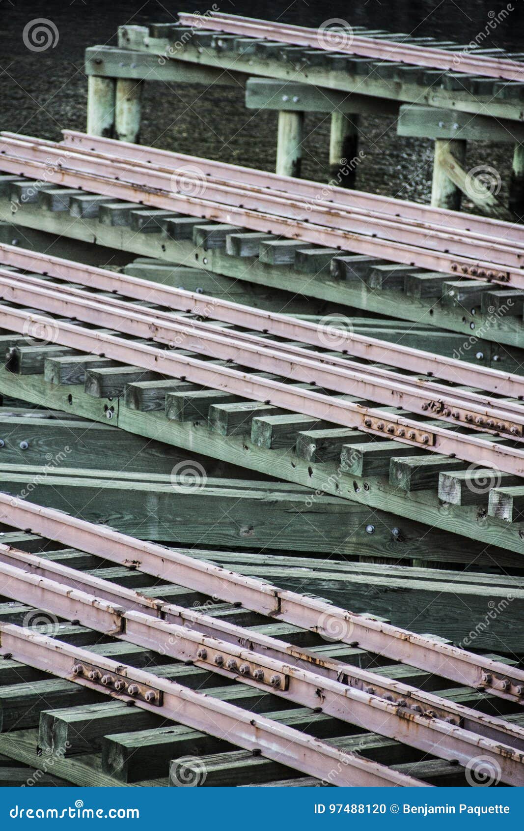 Multiple railroad tracks stock photo. Image of railroad - 97488120