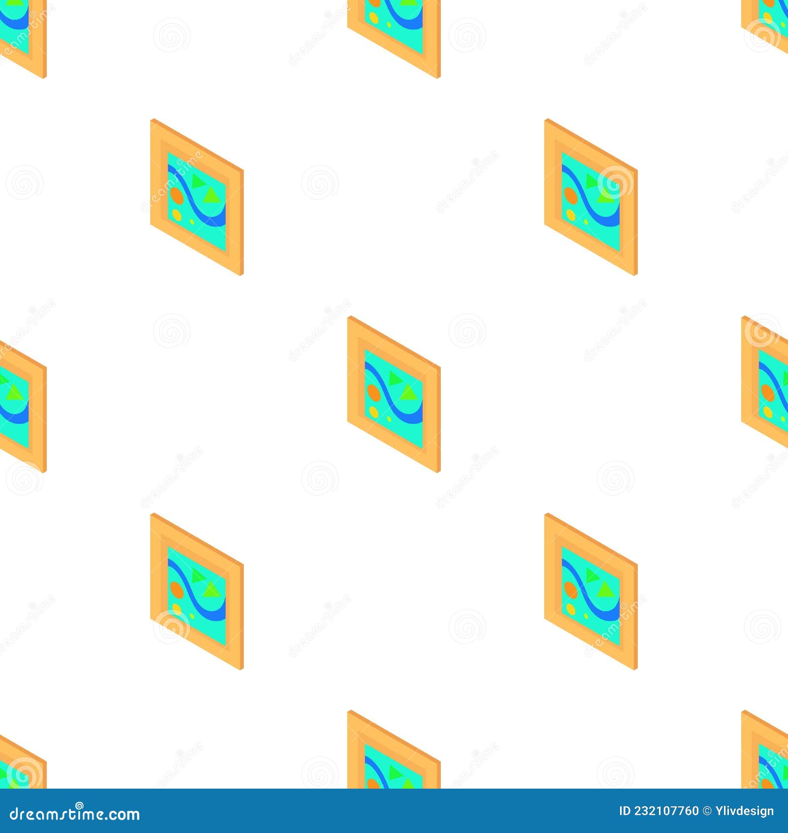 Picture in Museum Pattern Seamless Vector Stock Illustration ...