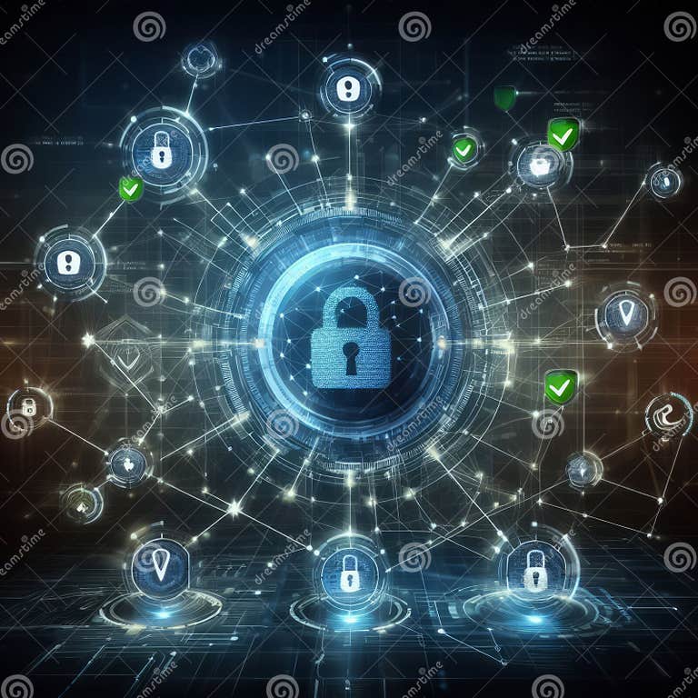 Network Security System Computer, Network Internet Safety Stock ...