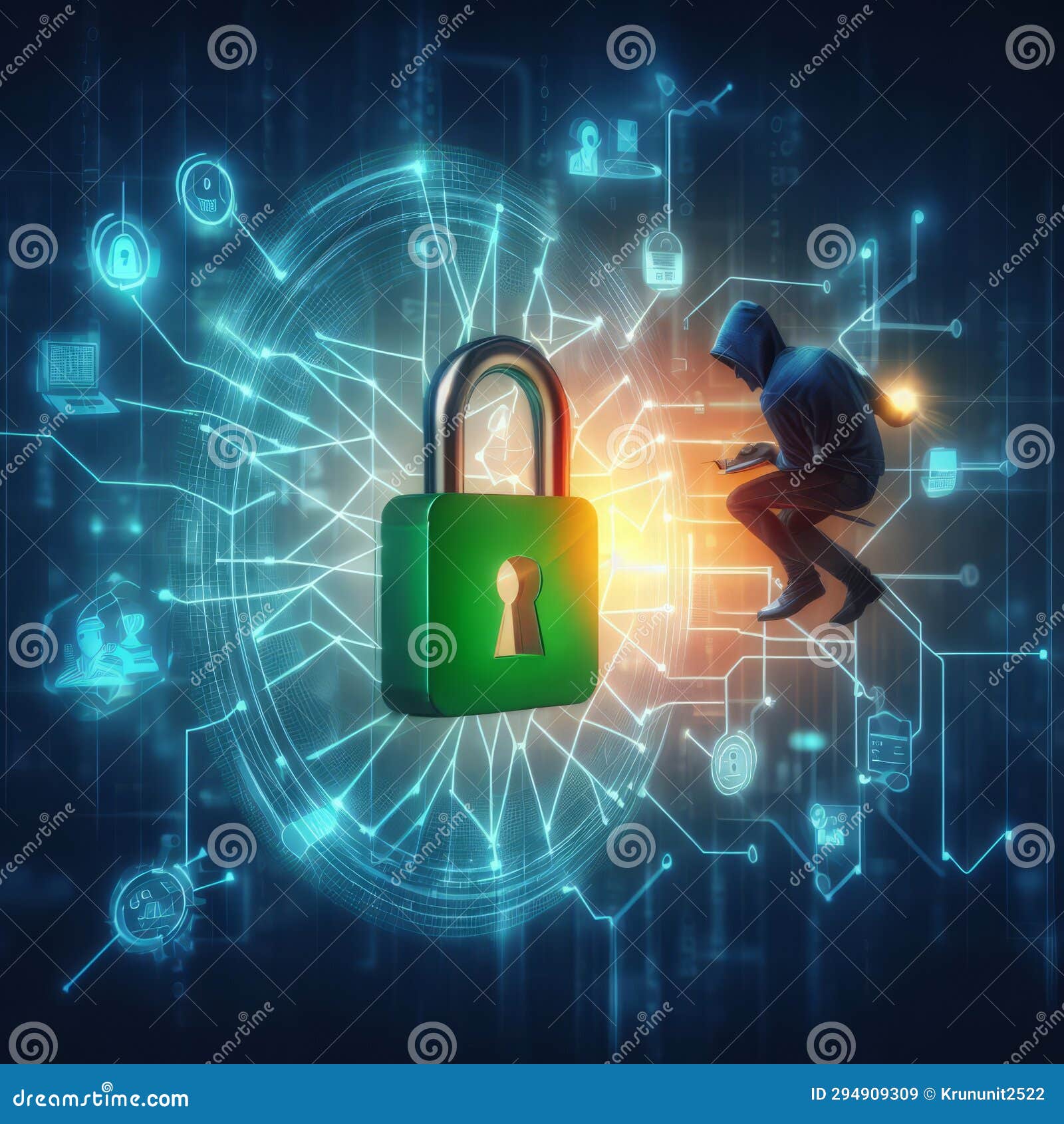 Network Security System Computer, Network Internet Safety Stock ...