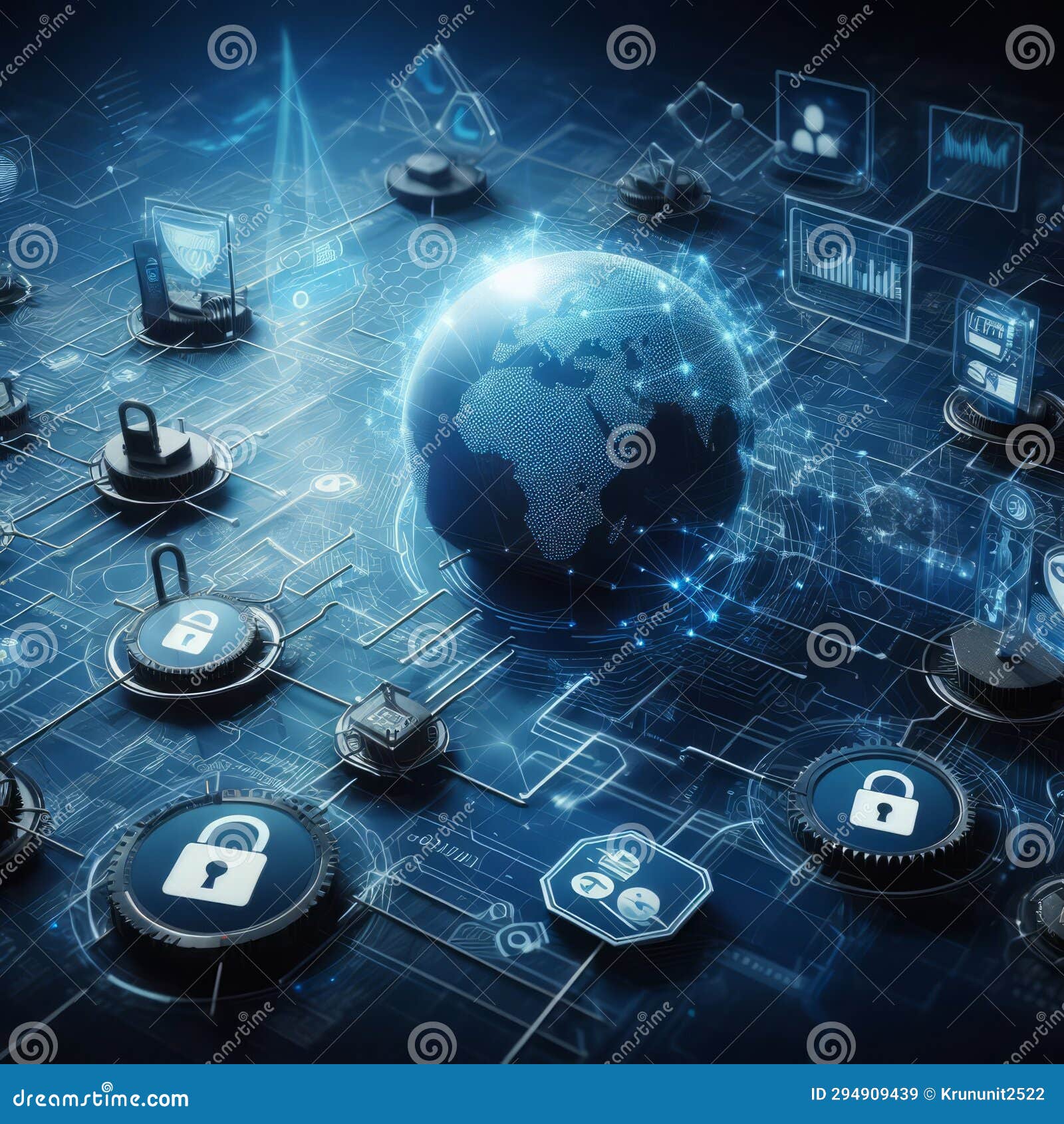 Network Security System Computer, Network Internet Safety Stock ...