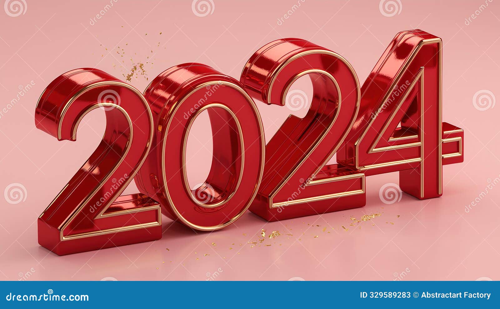 Picture of 2024 in Numbers on Different Coloured Background. Generative ...