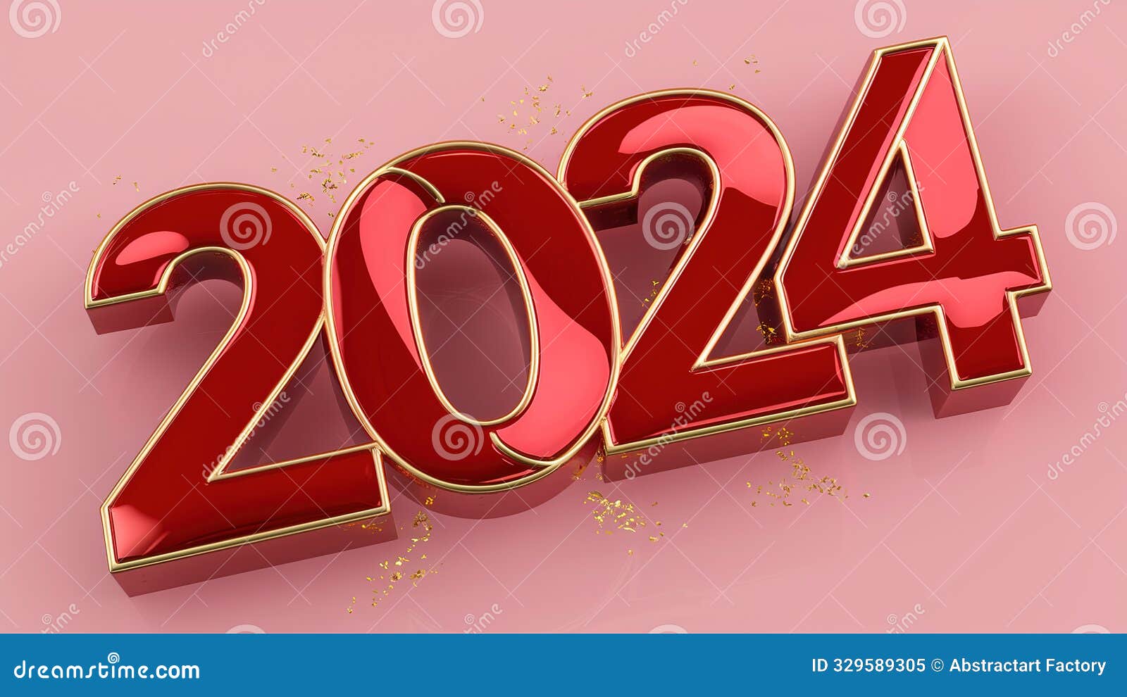 Picture of 2024 in Numbers on Different Coloured Background. Generative ...