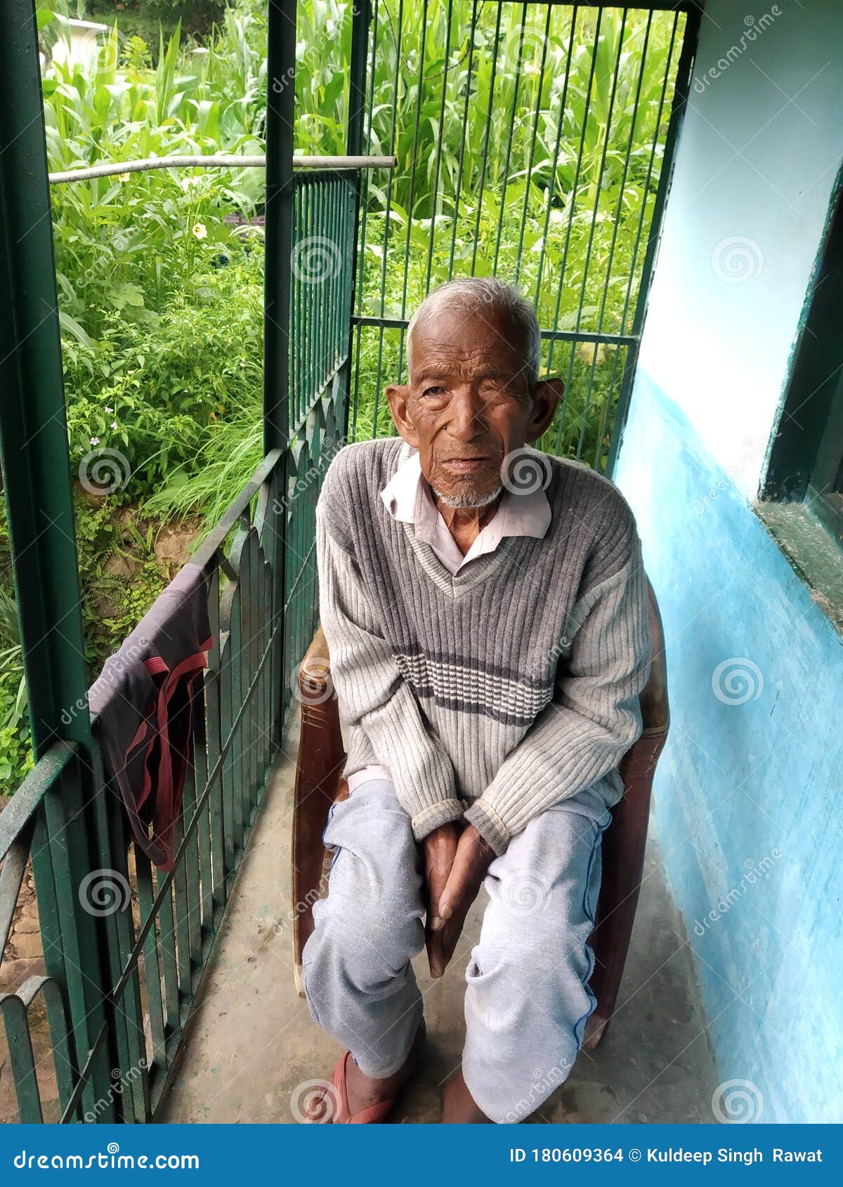 Picture of an Old Man from the Village Editorial Stock Image - Image of ...