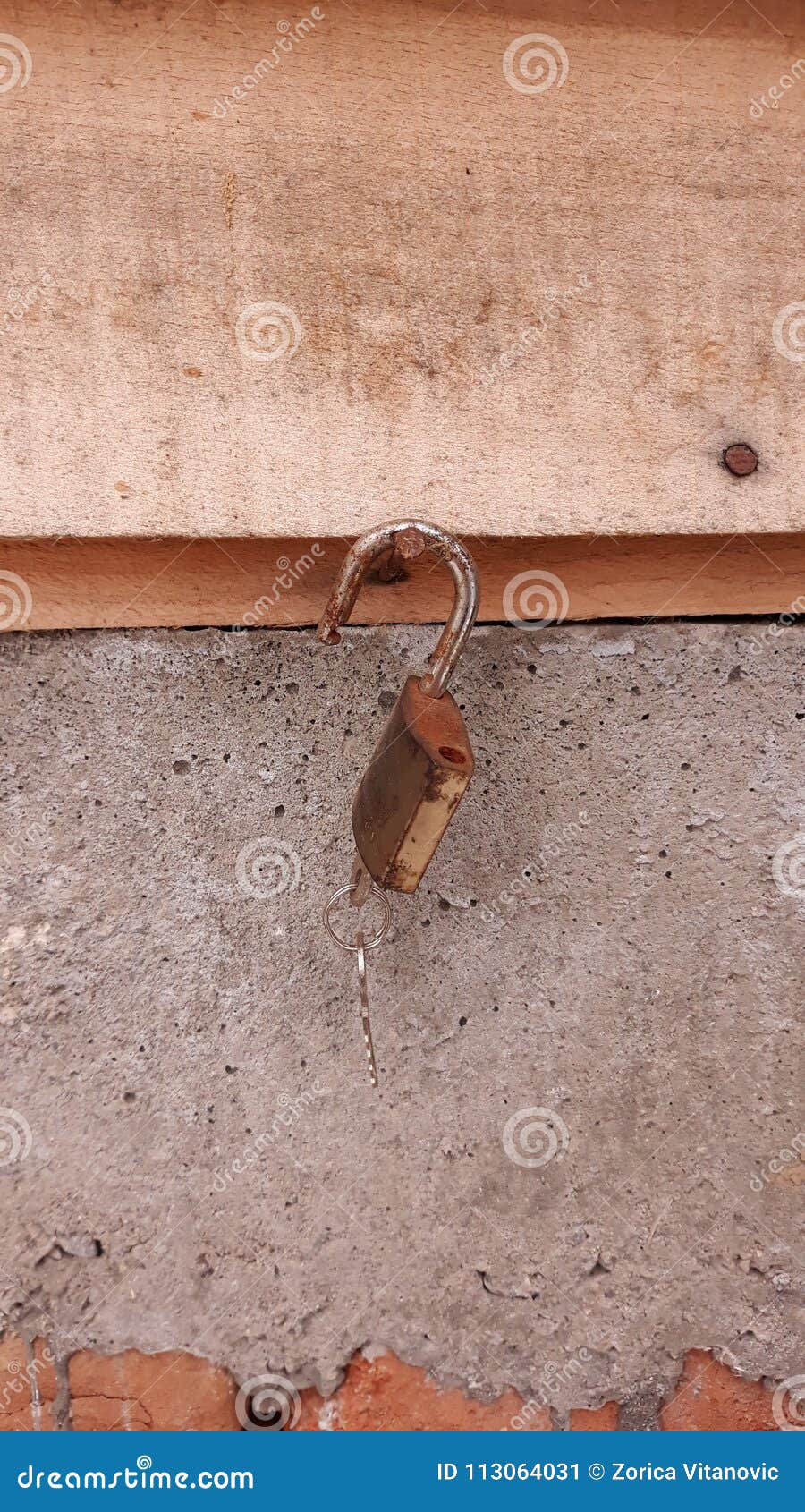 Old gate lock key stock image. Image of rusty, gate - 113064031