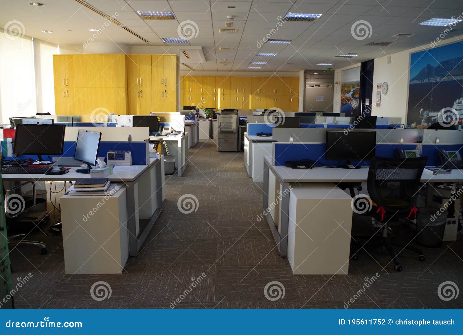 Picture of an Open Space Working Area. Stock Photo - Image of corporate ...