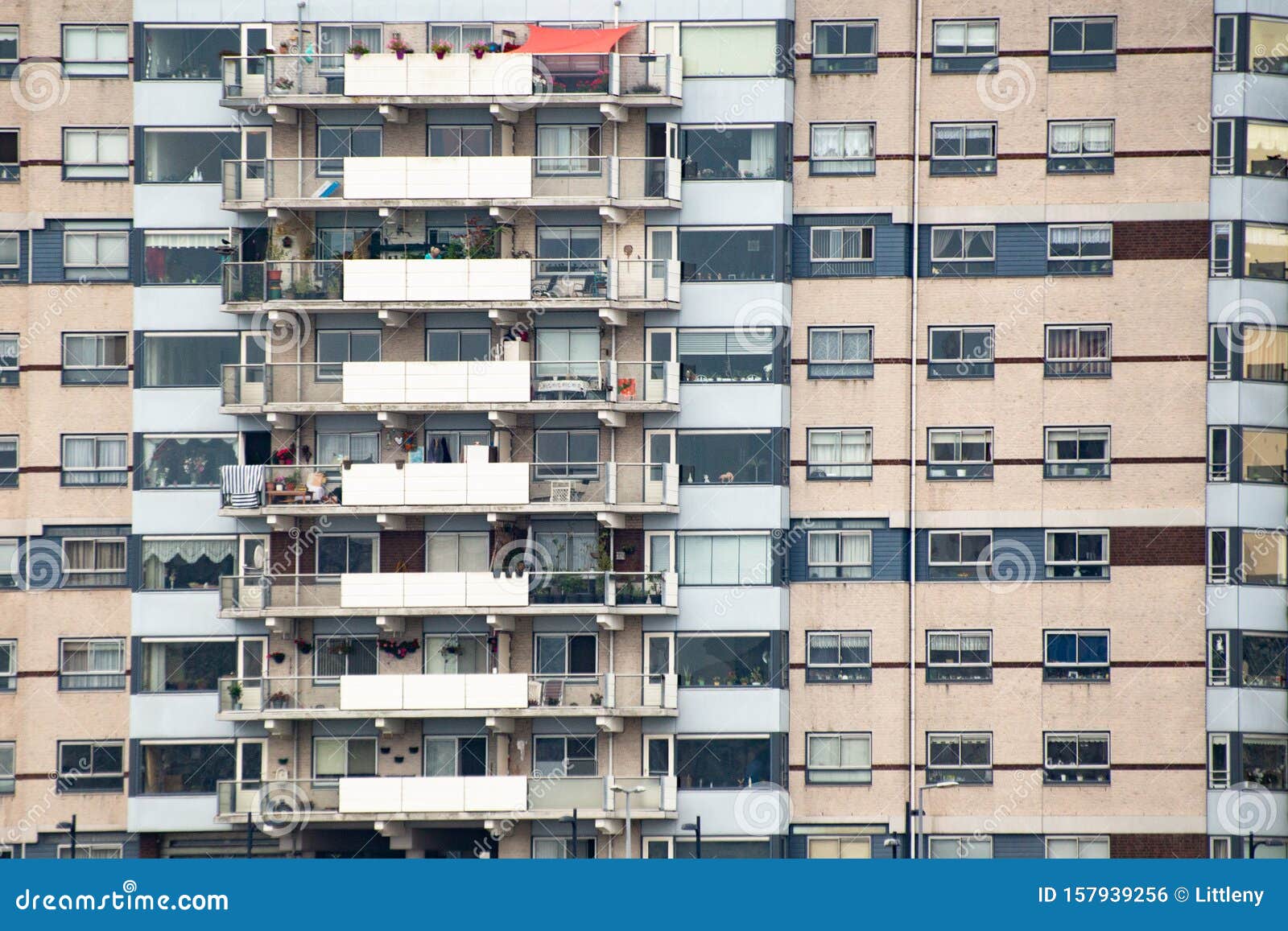 Apartment Building with Generic Architecture. Stock Photo - Image of ...