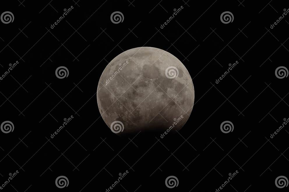 Partial Full Moon Eclipse from 28 October 2023 Stock Photo - Image of ...