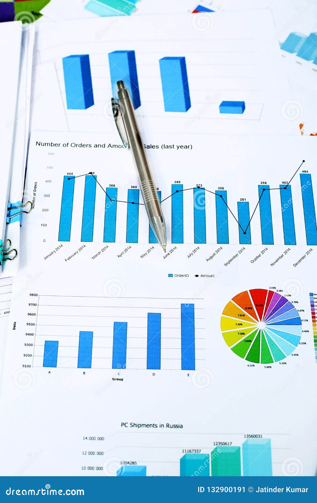 Picture of Pen and Financial Graph Paper Stock Image - Image of ...