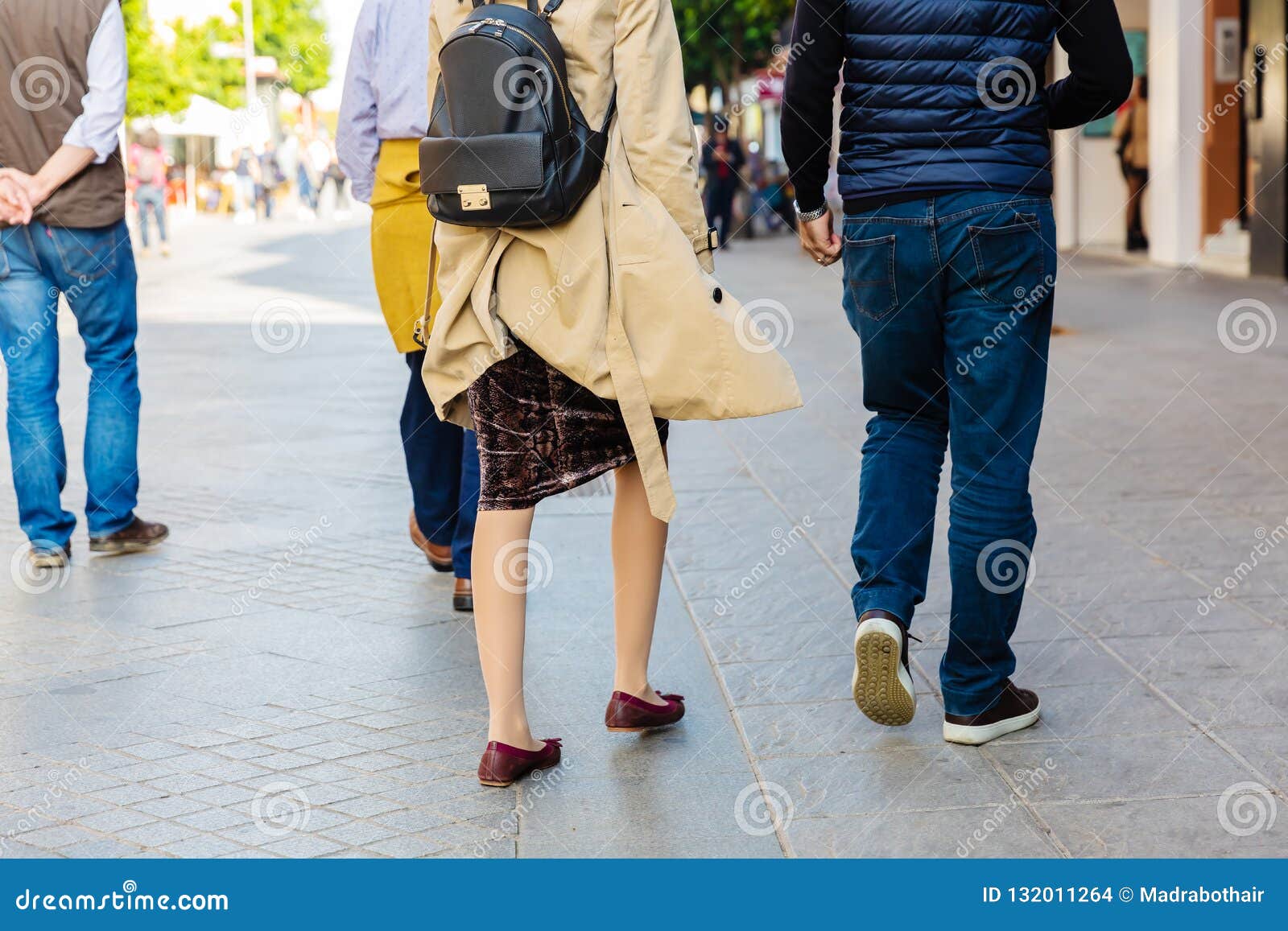 People walking in the city stock photo. Image of street - 132011264