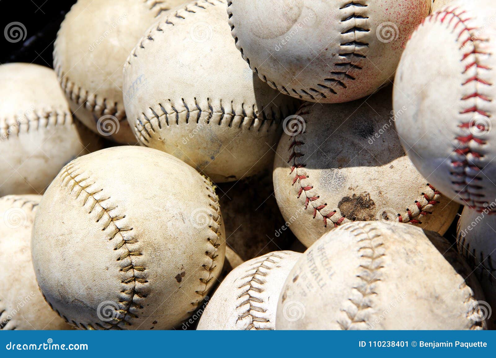 Pile of baseballs stock image. Image of ball, game, vintage - 110238401