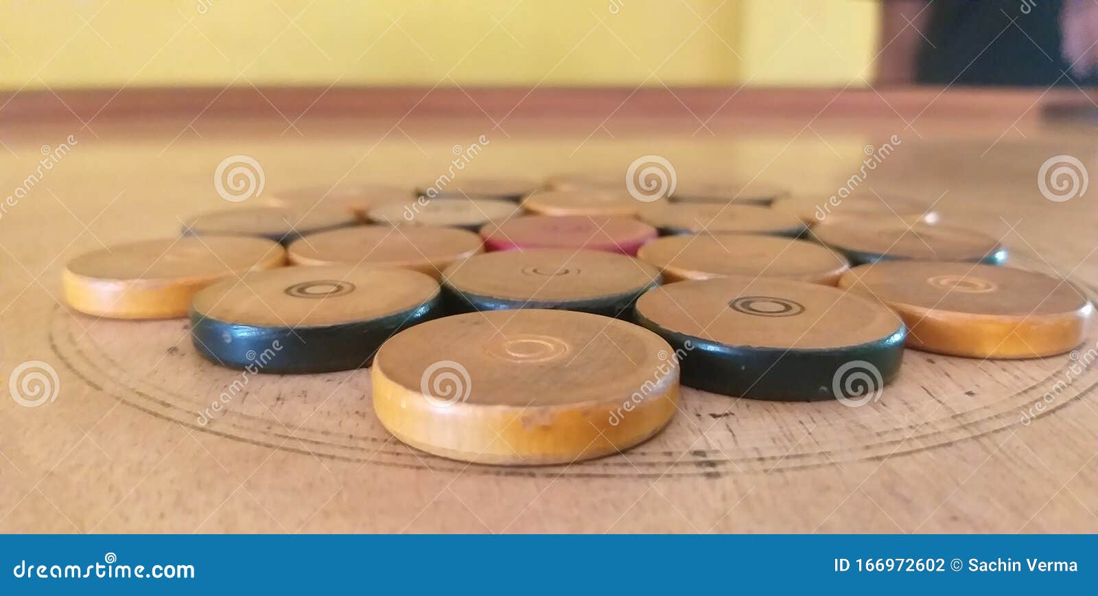 A Picture of Playing Carom Board Stock Photo - Image of friends, play ...