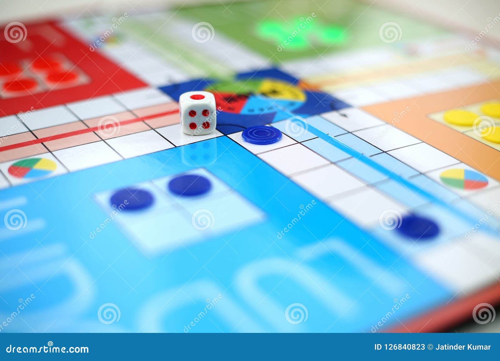 Picture Of Playing Ludo Game With Dice Stock Image | CartoonDealer.com ...