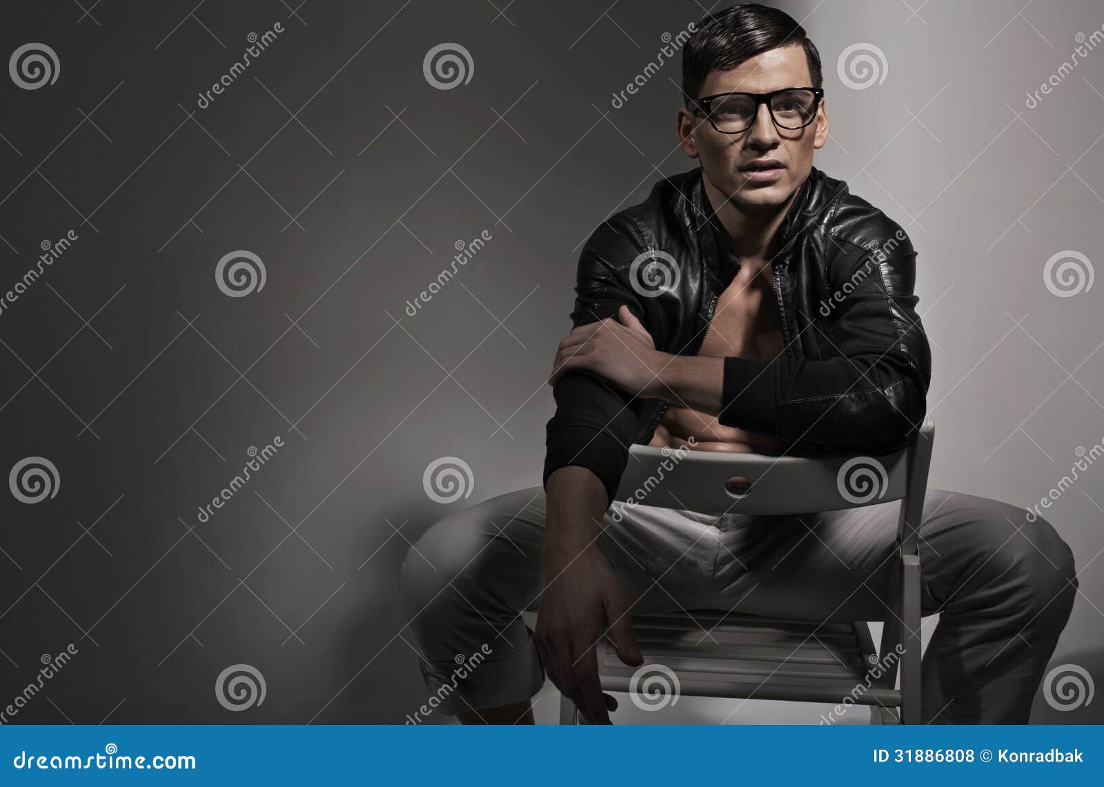 Picture Presenting Sad Handsome Man Stock Photo - Image of hand, body ...
