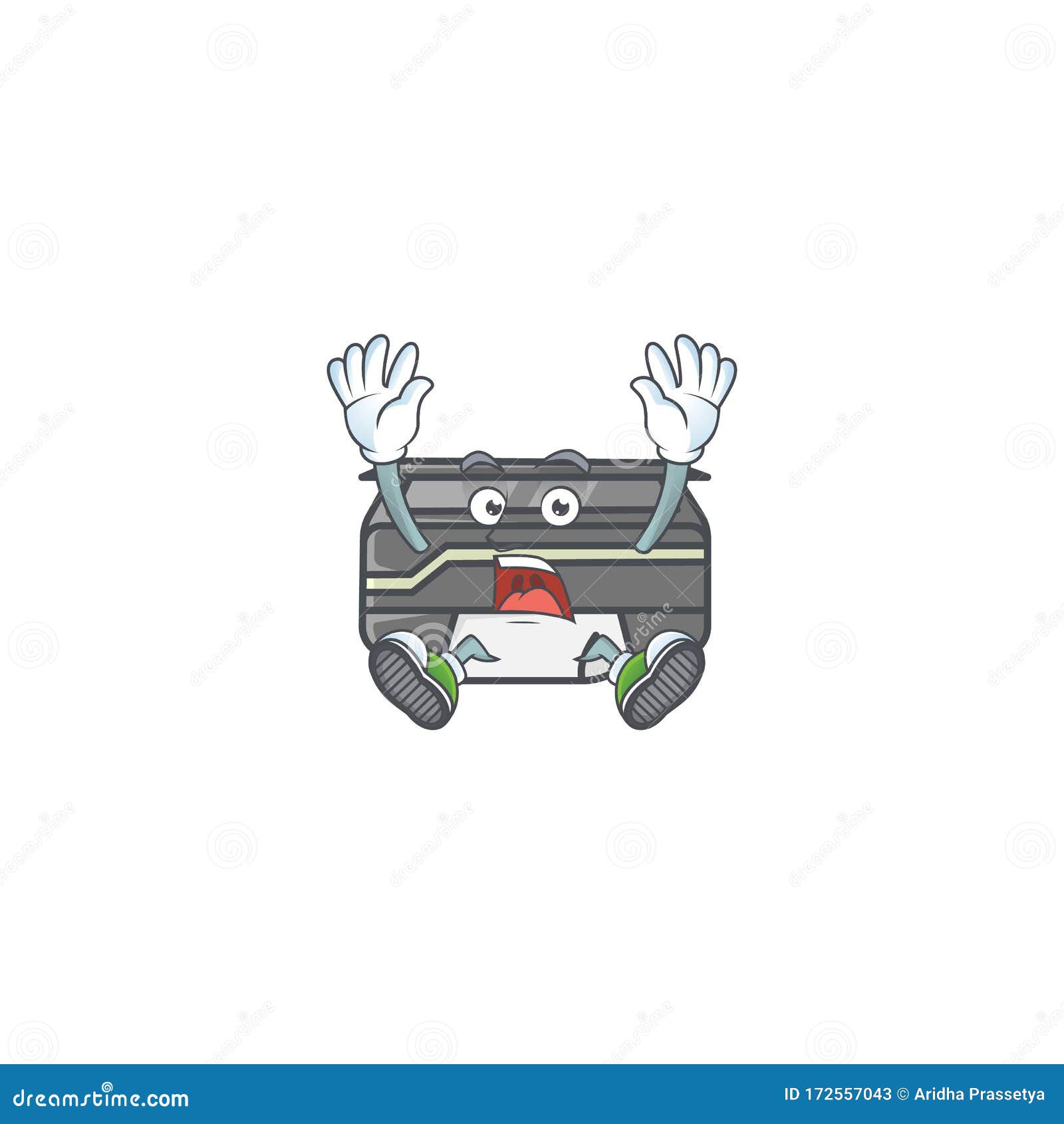 A Picture of Printer Cartoon Design with Shocking Gesture Stock Vector ...