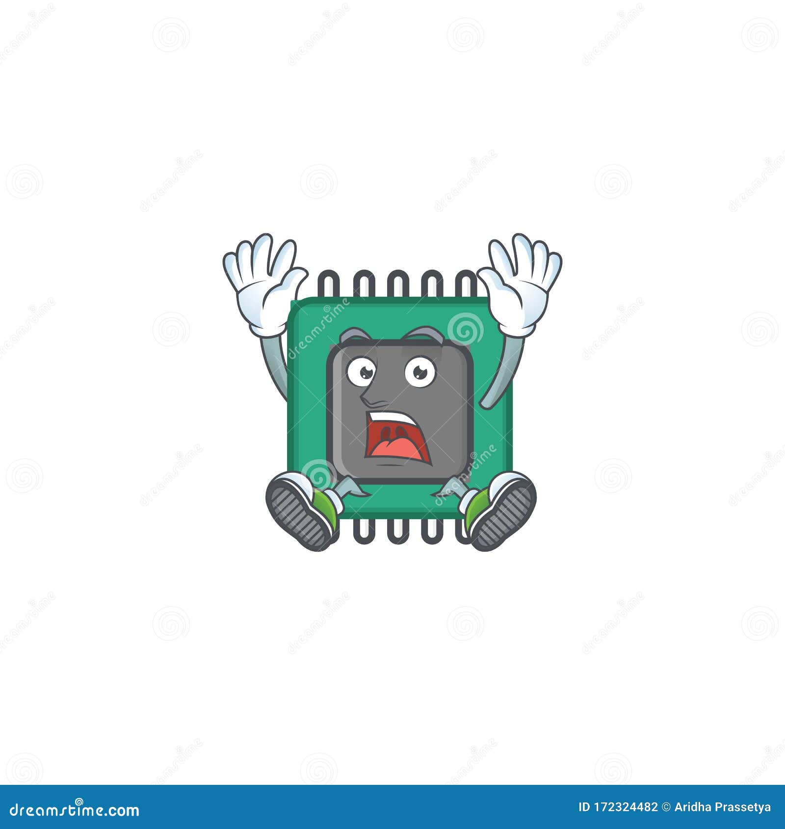 A Picture of RAM Cartoon Design with Shocking Gesture Stock Vector ...