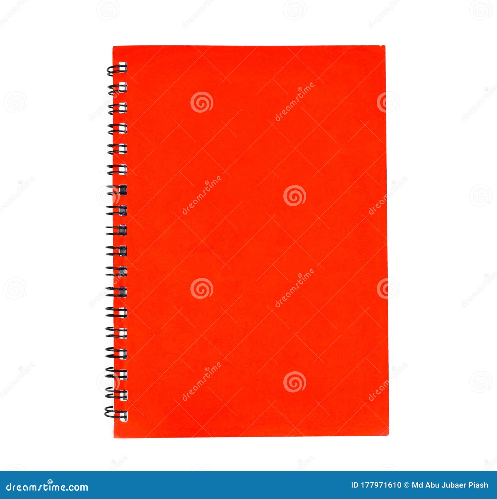 Picture of a Red Color Covered Single Note Paper Diary Isolated on a ...