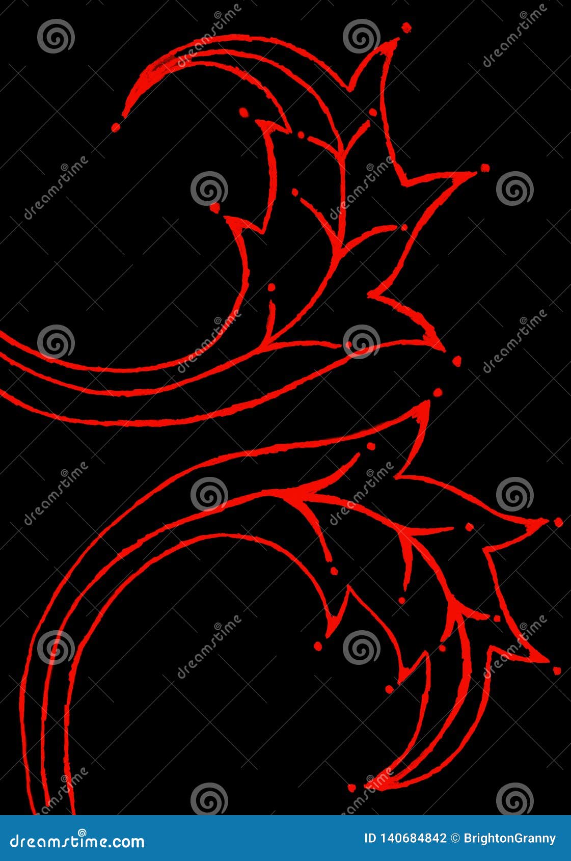 Abstract Drawing of Leaf Shapes. Stock Illustration - Illustration of ...