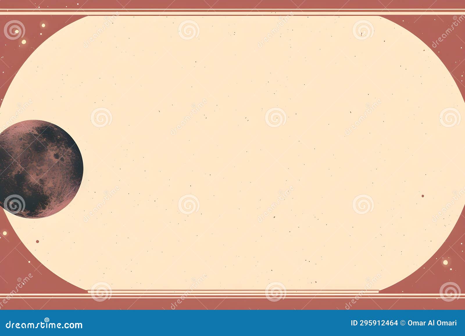 A Picture of a Red Moon with a Frame Around it. Abstract Maroon ...