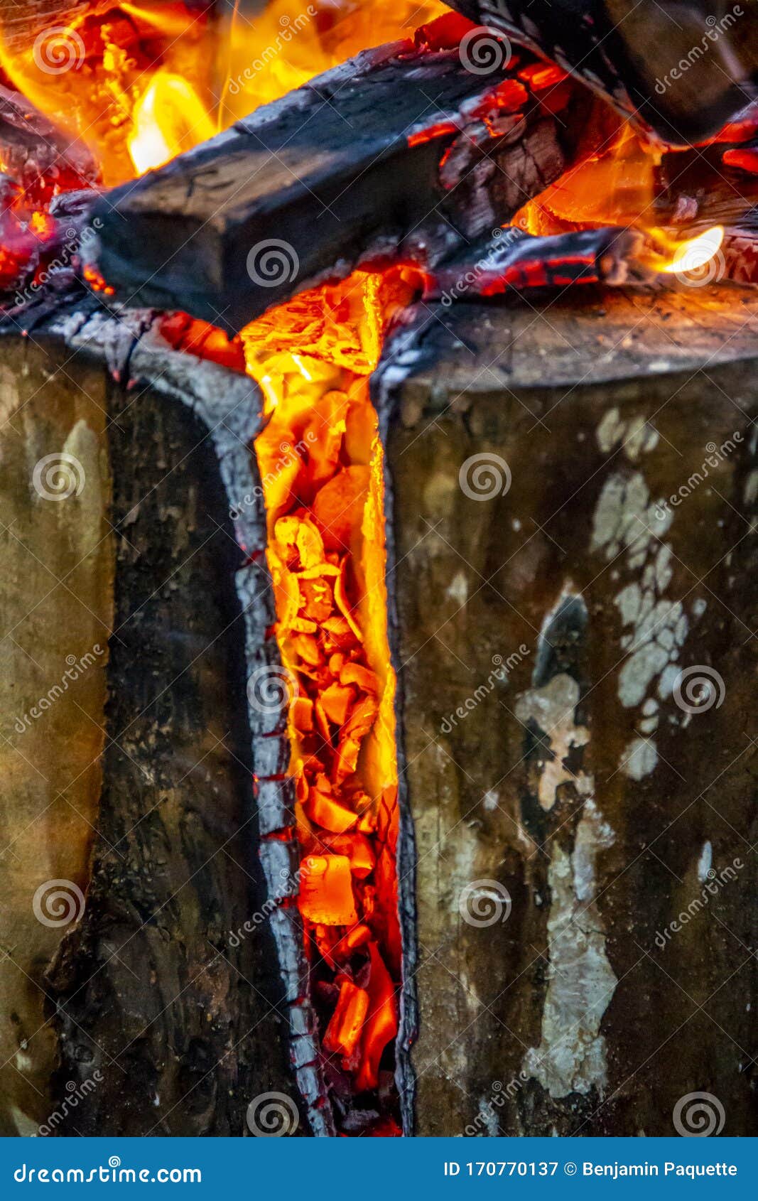 Red Orange Burning Embers in a Fire Stock Image - Image of fire, wood ...