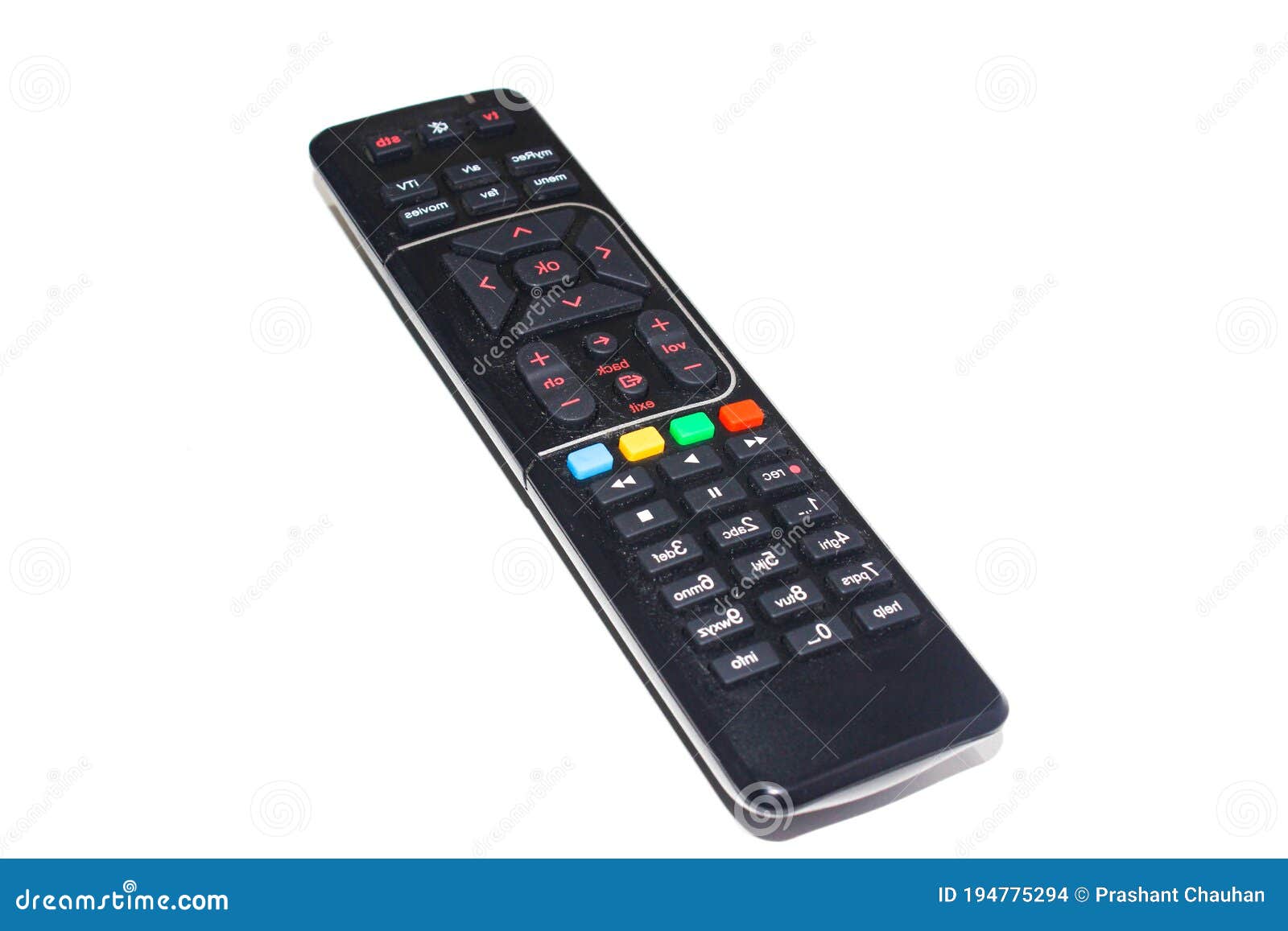A Picture of Remote with White Background , Stock Photo - Image of ...