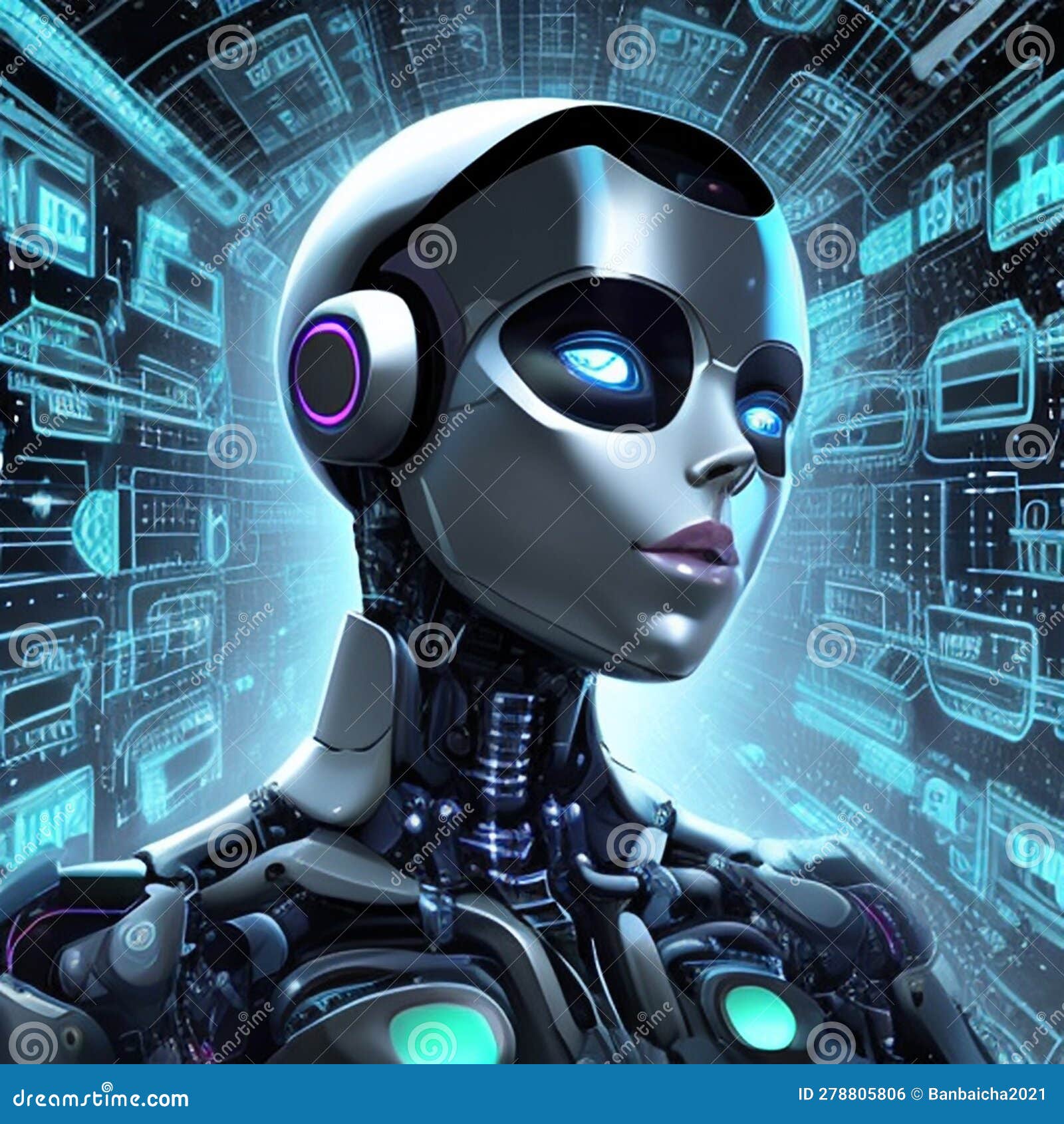 Picture of Robot the Robot Disassembles the Face of a Humanoid Robot ...