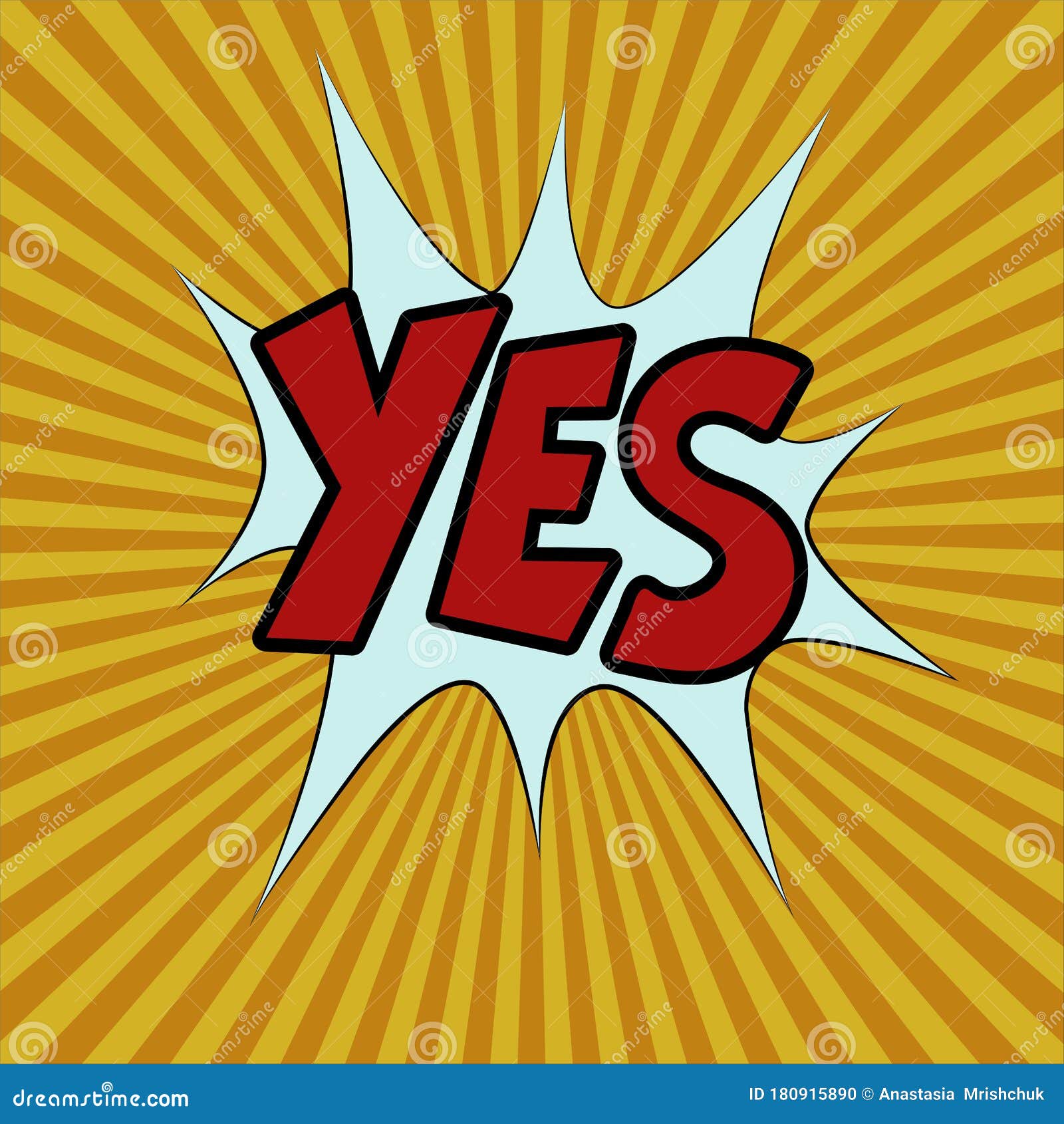 A Picture that Says "YES ". Vector Illustration Stock Illustration ...