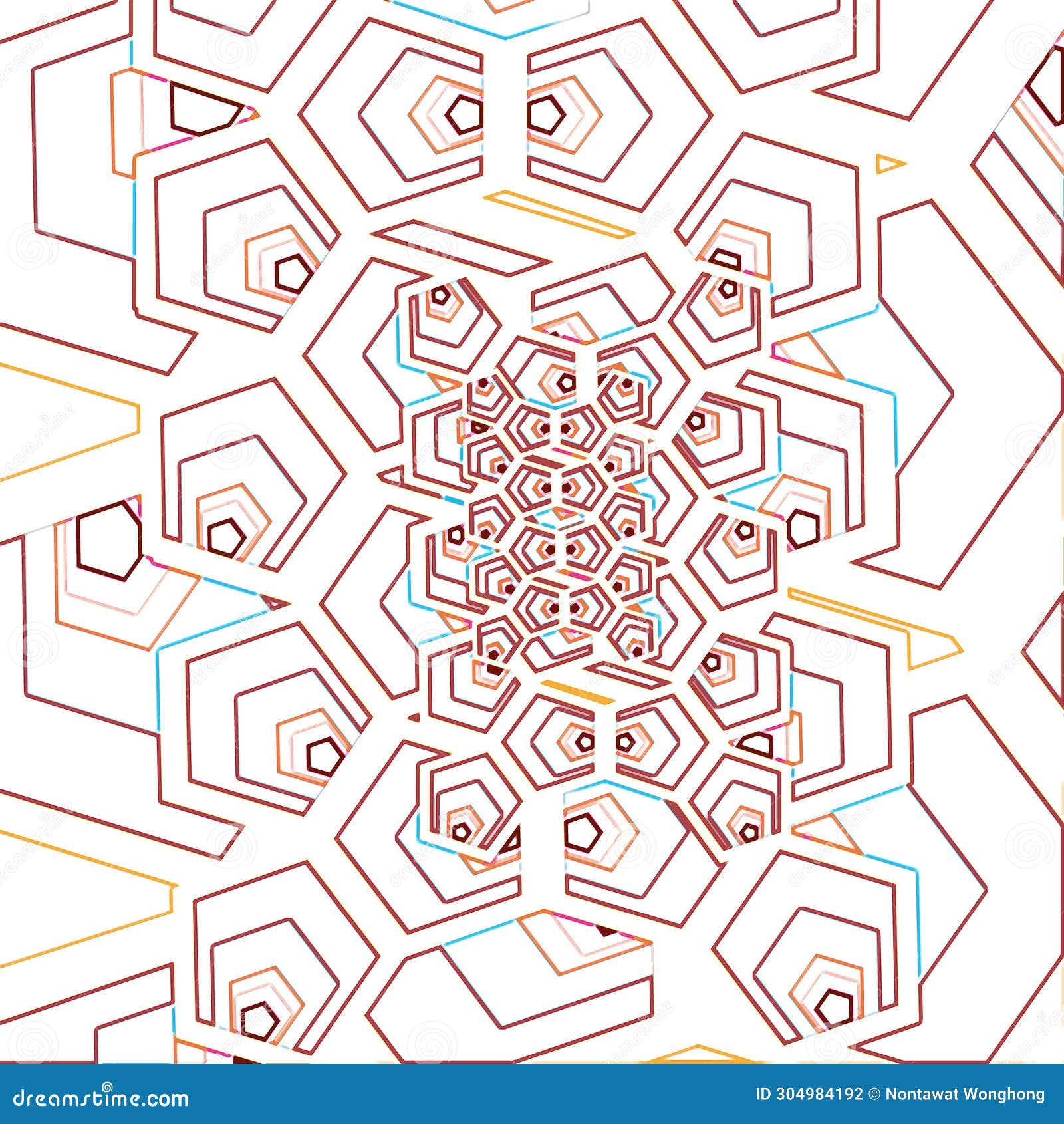 A Picture of a Seamless Overlapping Hexagonal Pattern 1 Stock Photo ...