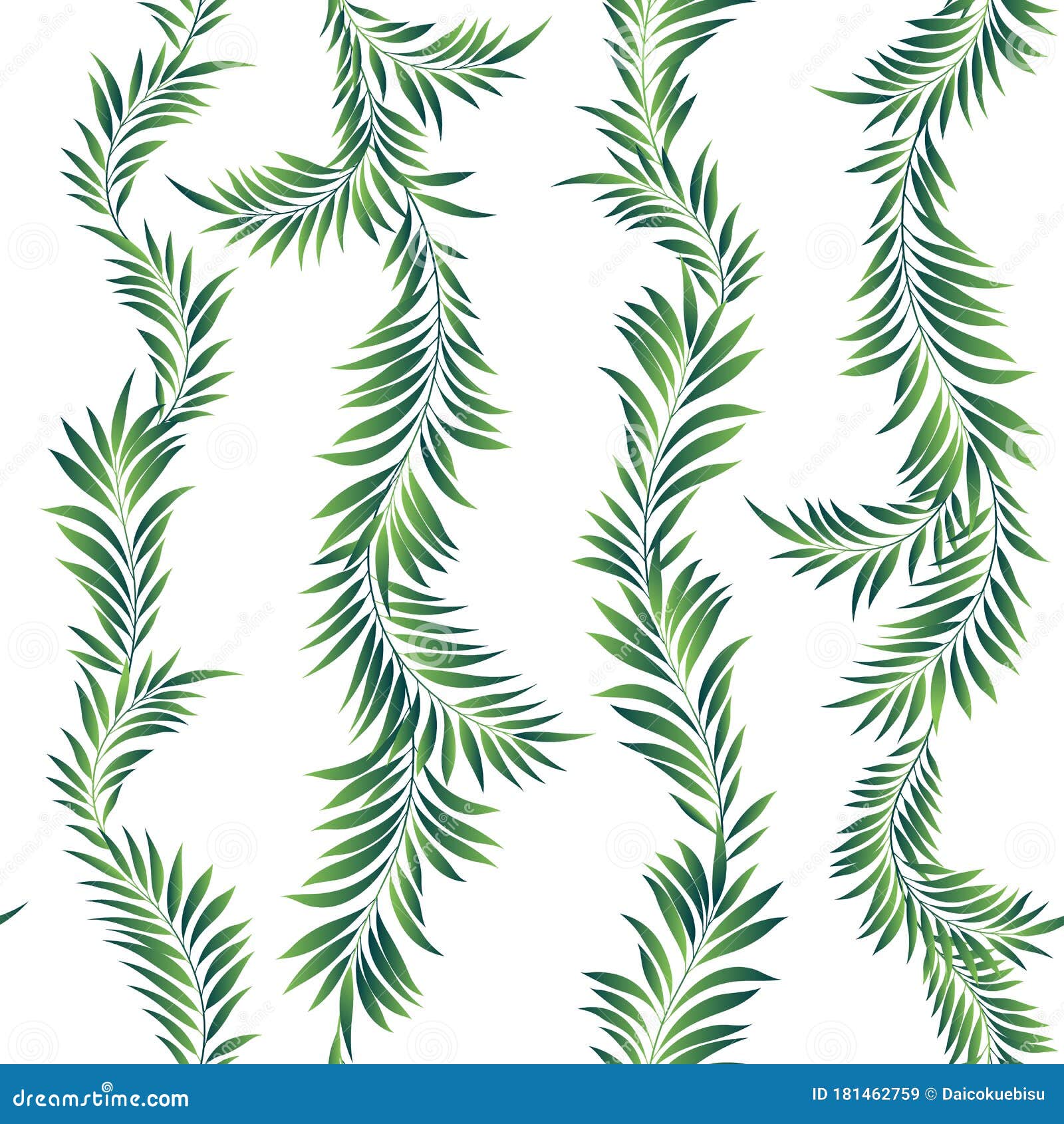 Tropical Plant Seamless Pattern Illustration,I Designed a Tropical Plan ...